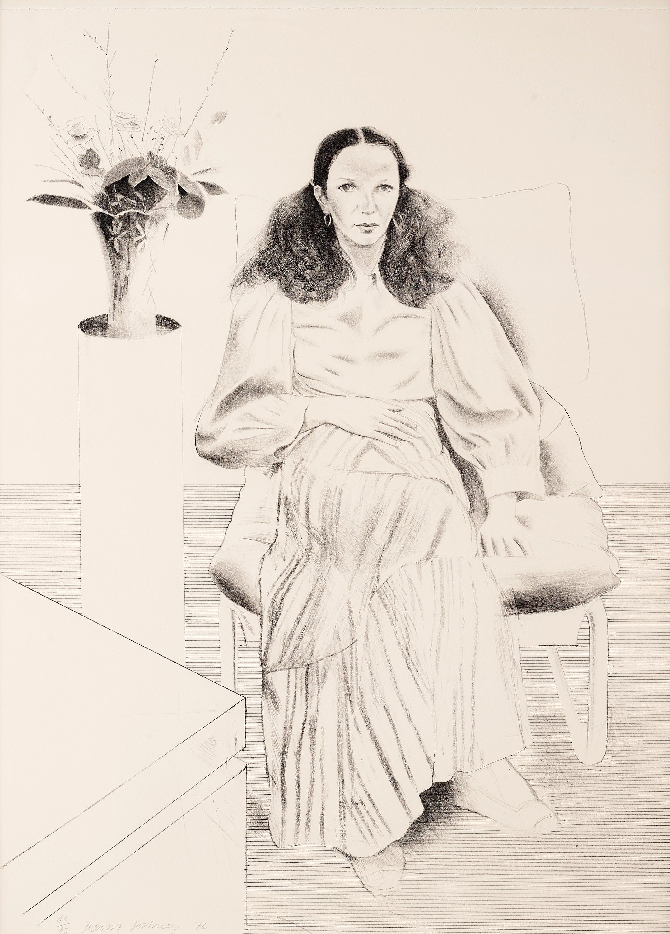 David Hockney, "Brooke Hopper", from: "Friends". - Bukowskis
