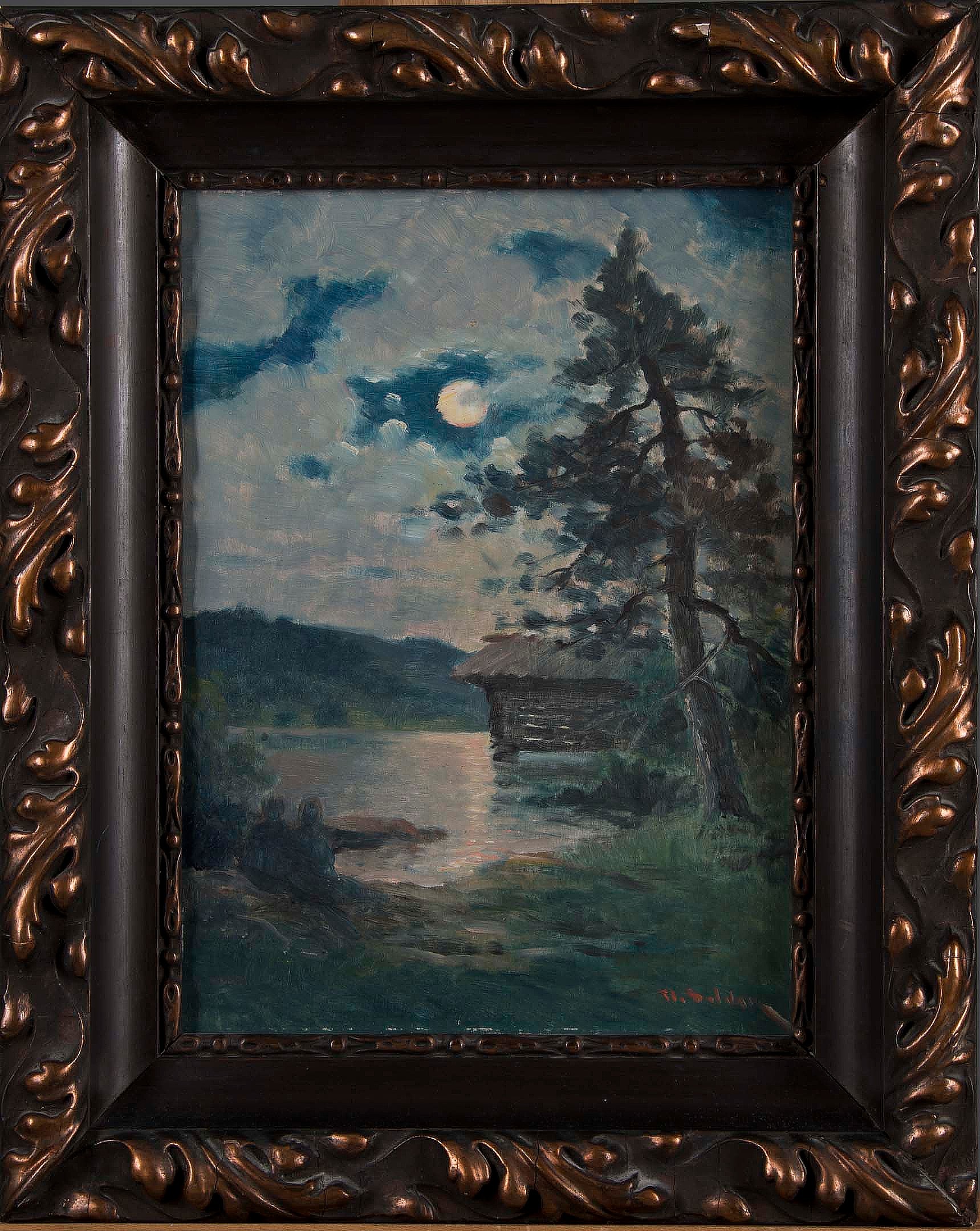 UUNO SOLDAN, olja på skiva, signerad. - Bukowskis