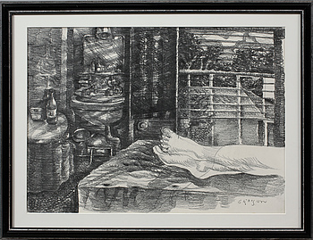 STIG OLSON, teckning, signerad. - Bukowskis