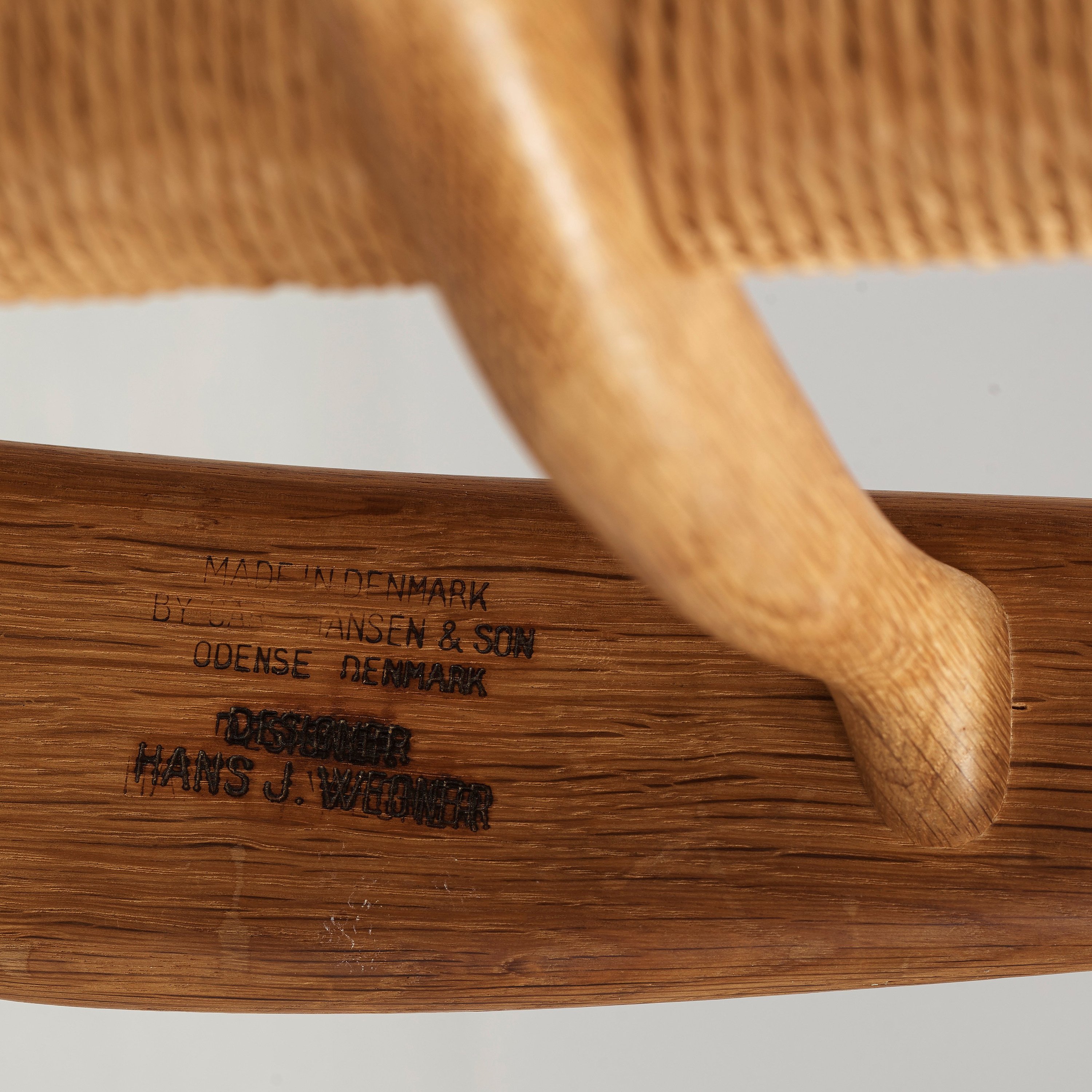 A Hans J Wegner 'CH-22' oak easy chair, Carl Hansen & Son, Odense ...