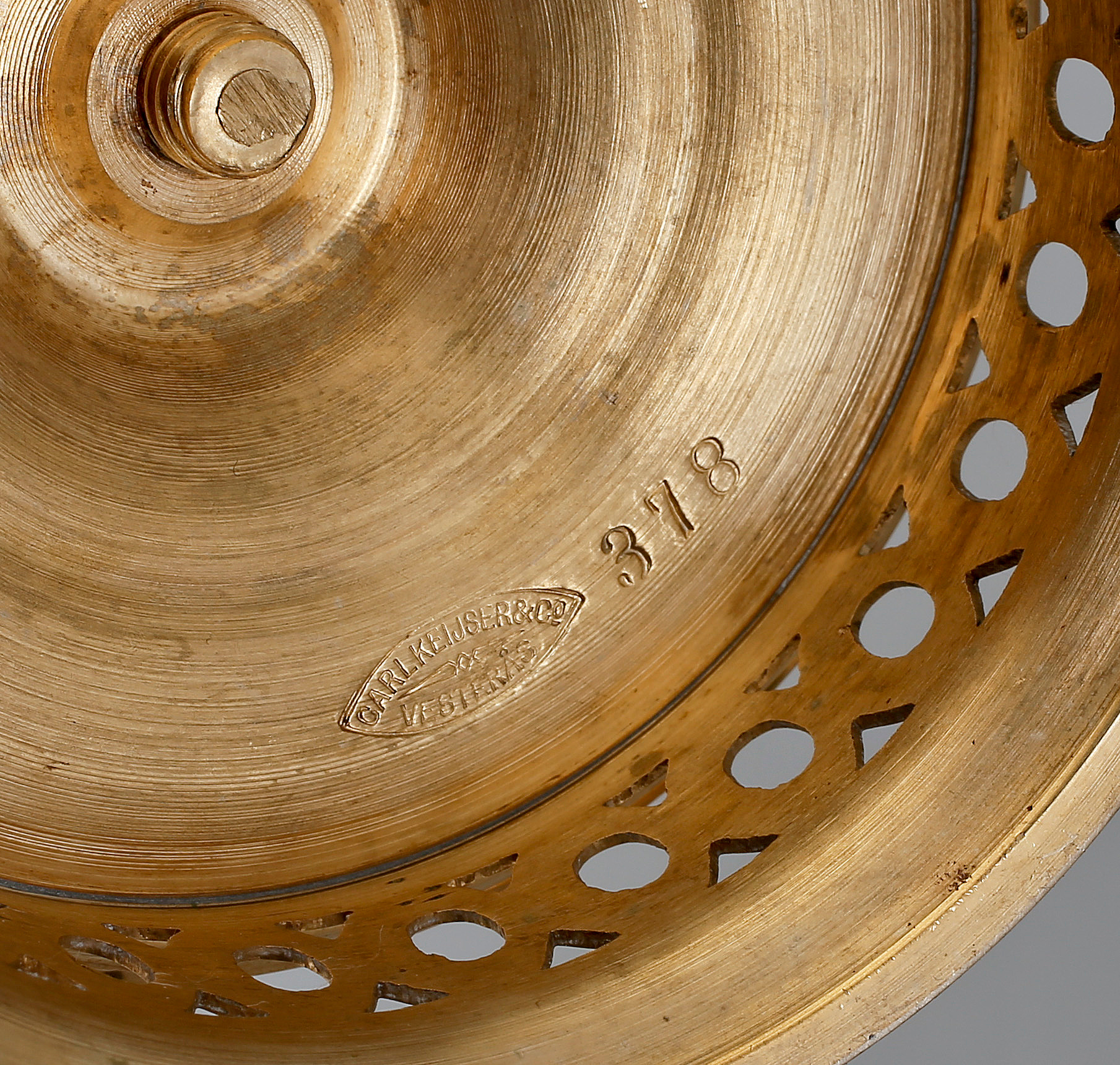 LJUSSTAKAR, ett par, mässing, Carl Keijser & Co, Västerås, omkring år ...