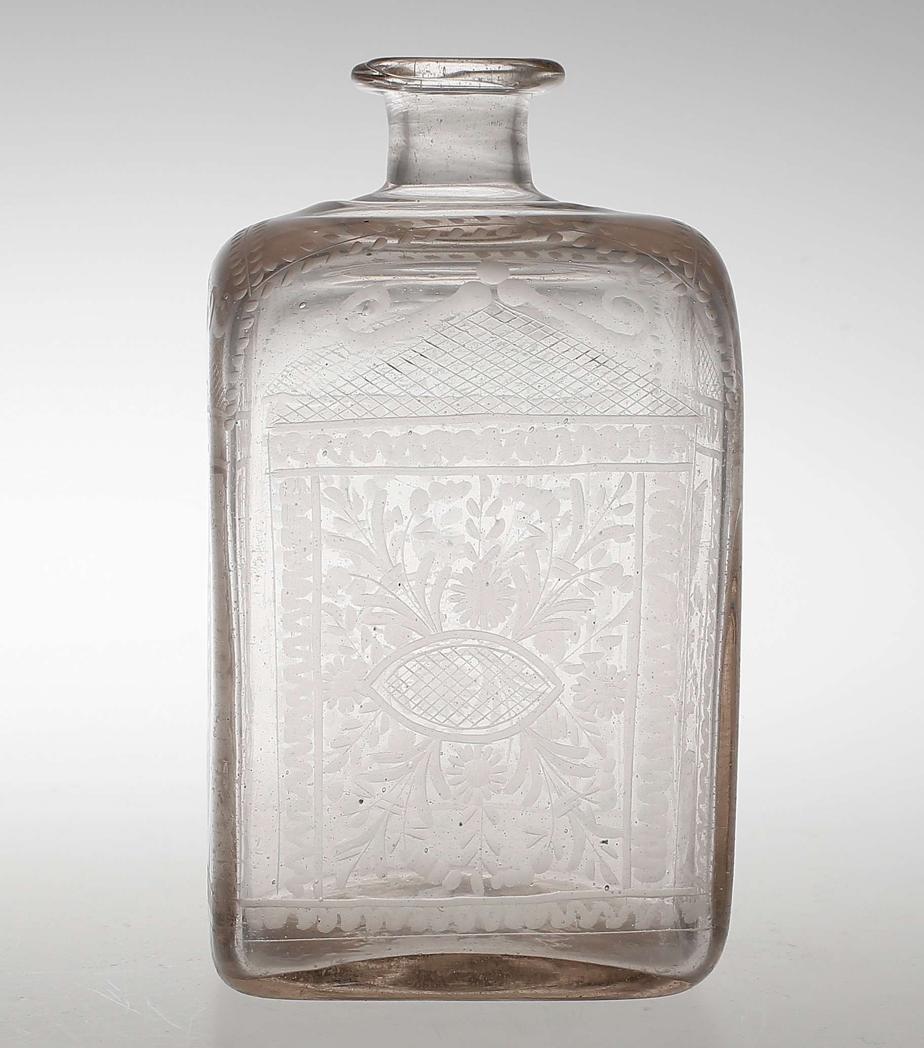 FLASKA, glas, 1700/1800-tal. - Bukowskis