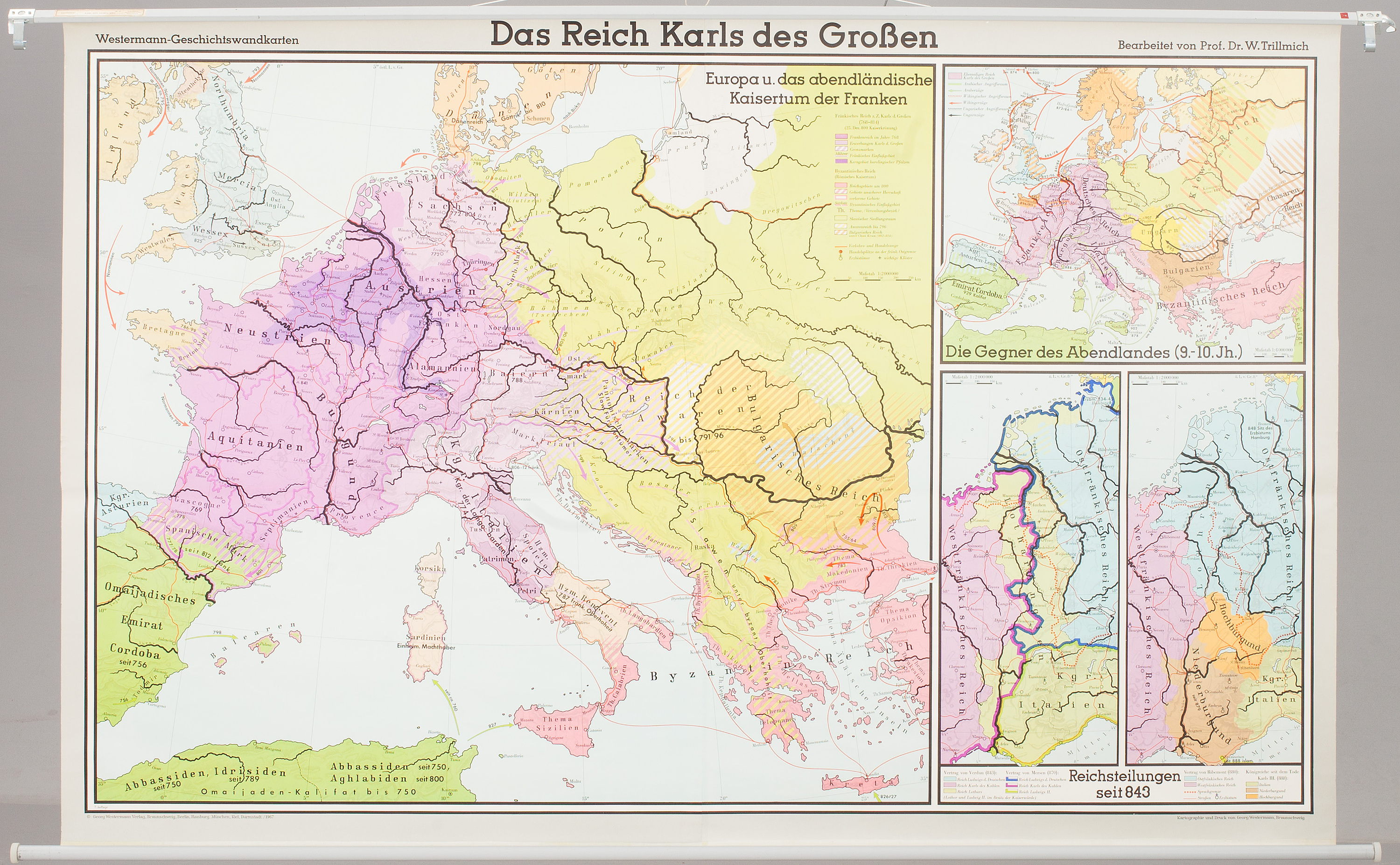 SKOLKARTA, Karl den stores rike, Tyskland, 1960-tal. - Bukowskis