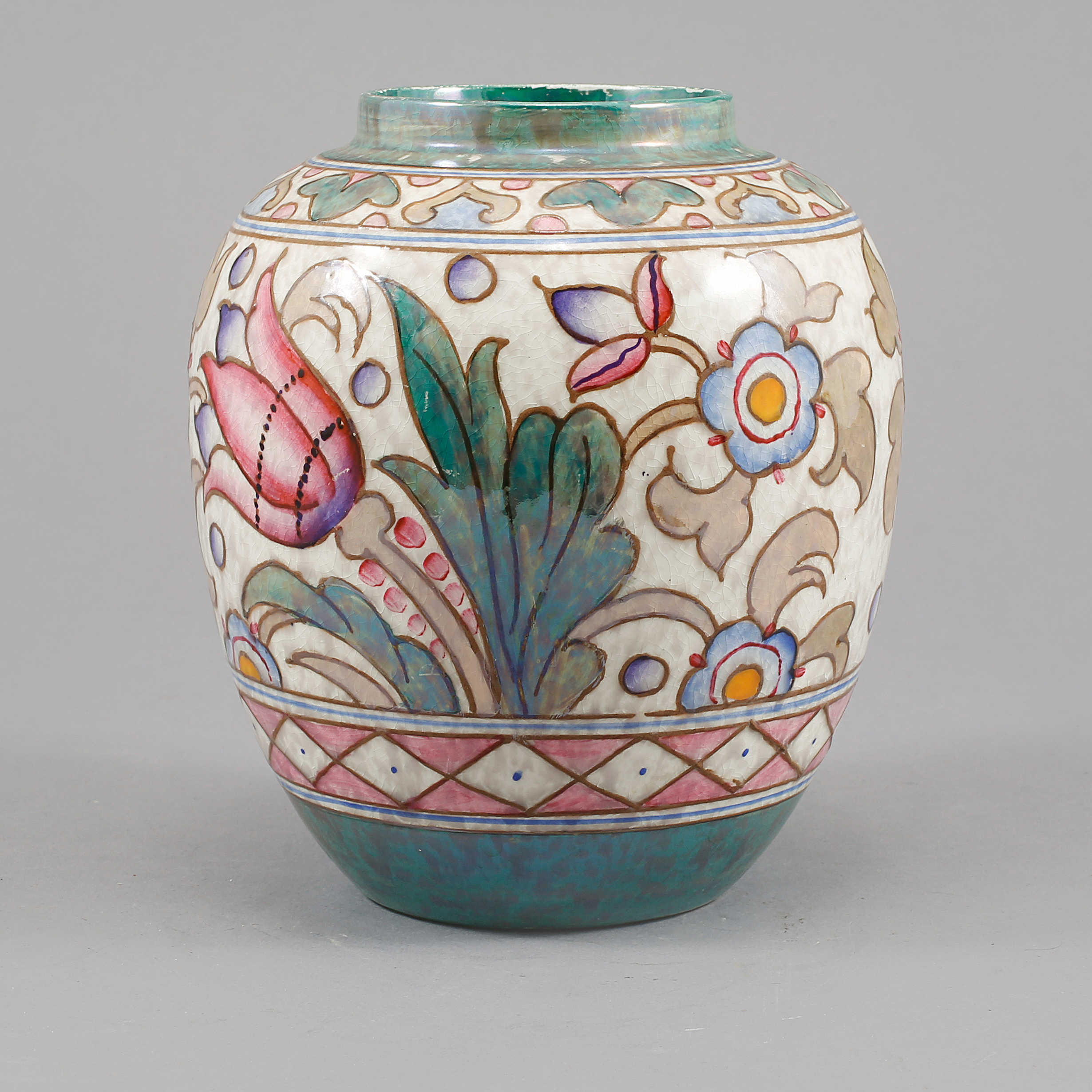 VAS, keramik, Charlotte Rhead, Bursley Ware, England, 1940-60-tal ...