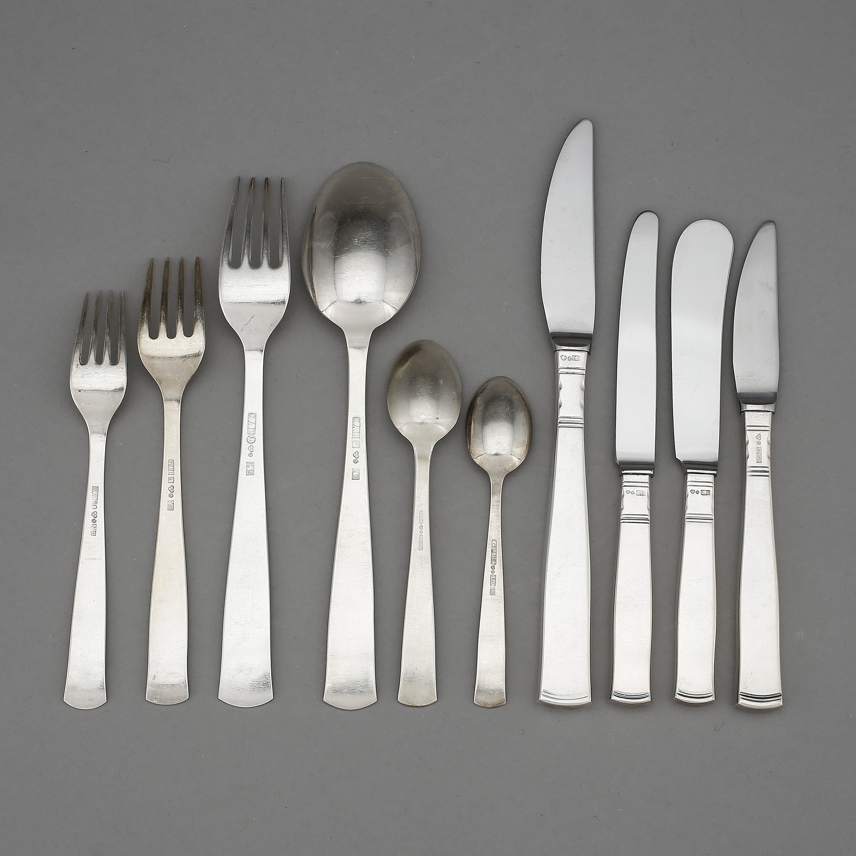 BESTICKSERVIS, 57 delar, silver, Rosenholm, GAB, Stockholm 1960-70-tal ...