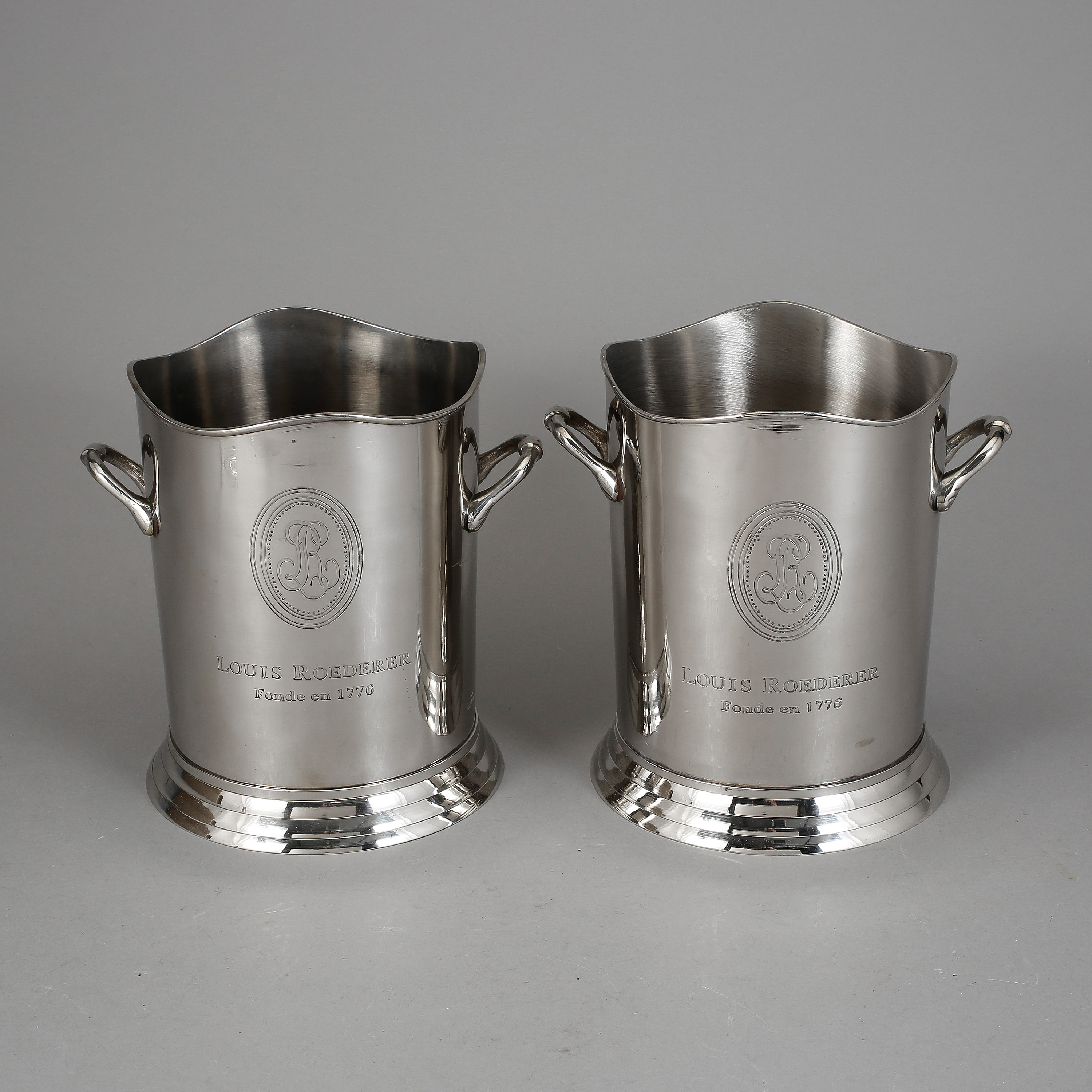 CHAMPAGNEKYLARE, ett par, pläter, James Deakin & Sons, Sheffield, 1900 ...