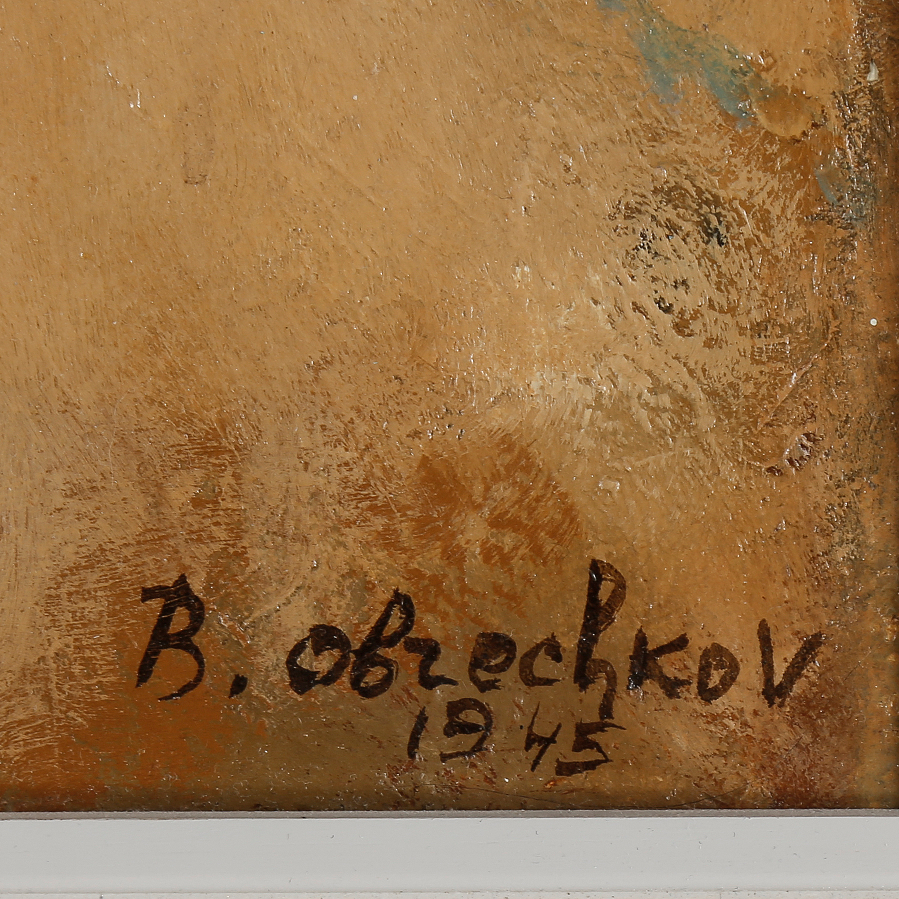 BENCHO OBRESHKOV, olja på duk uppklistrad på masonit, signerad och ...