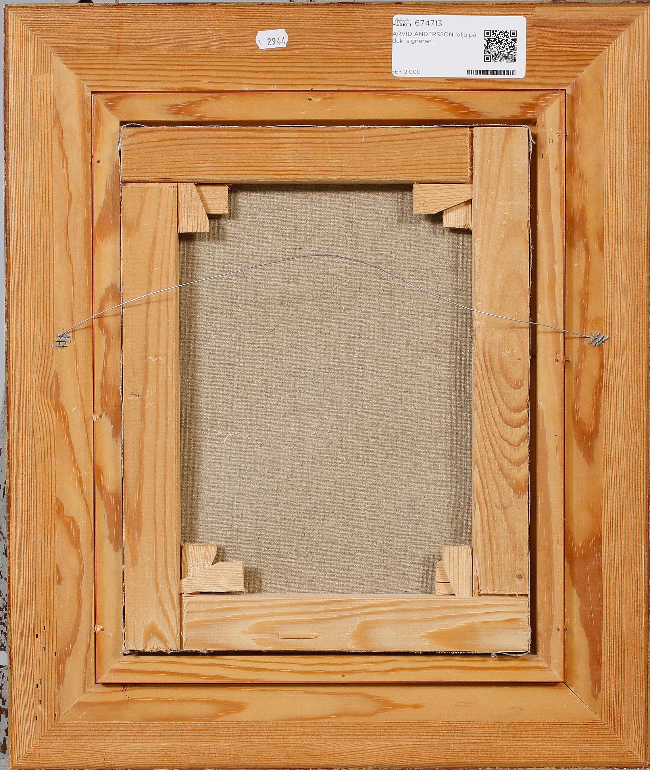 ARVID ANDERSSON, olja på duk, signerad. - Bukowskis