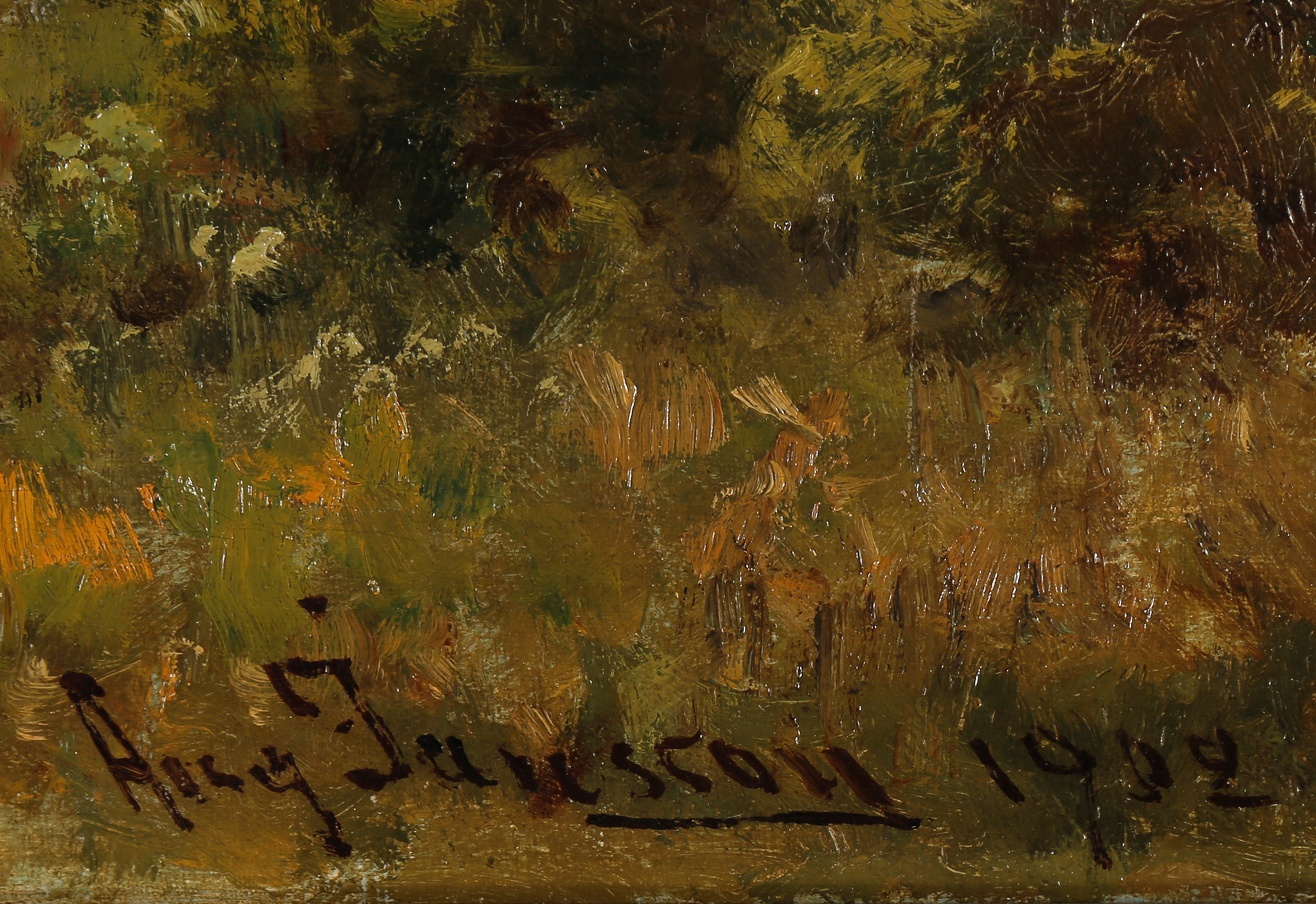 AUGUST JANSSON, olja på duk, signerad och daterad 1902. - Bukowskis