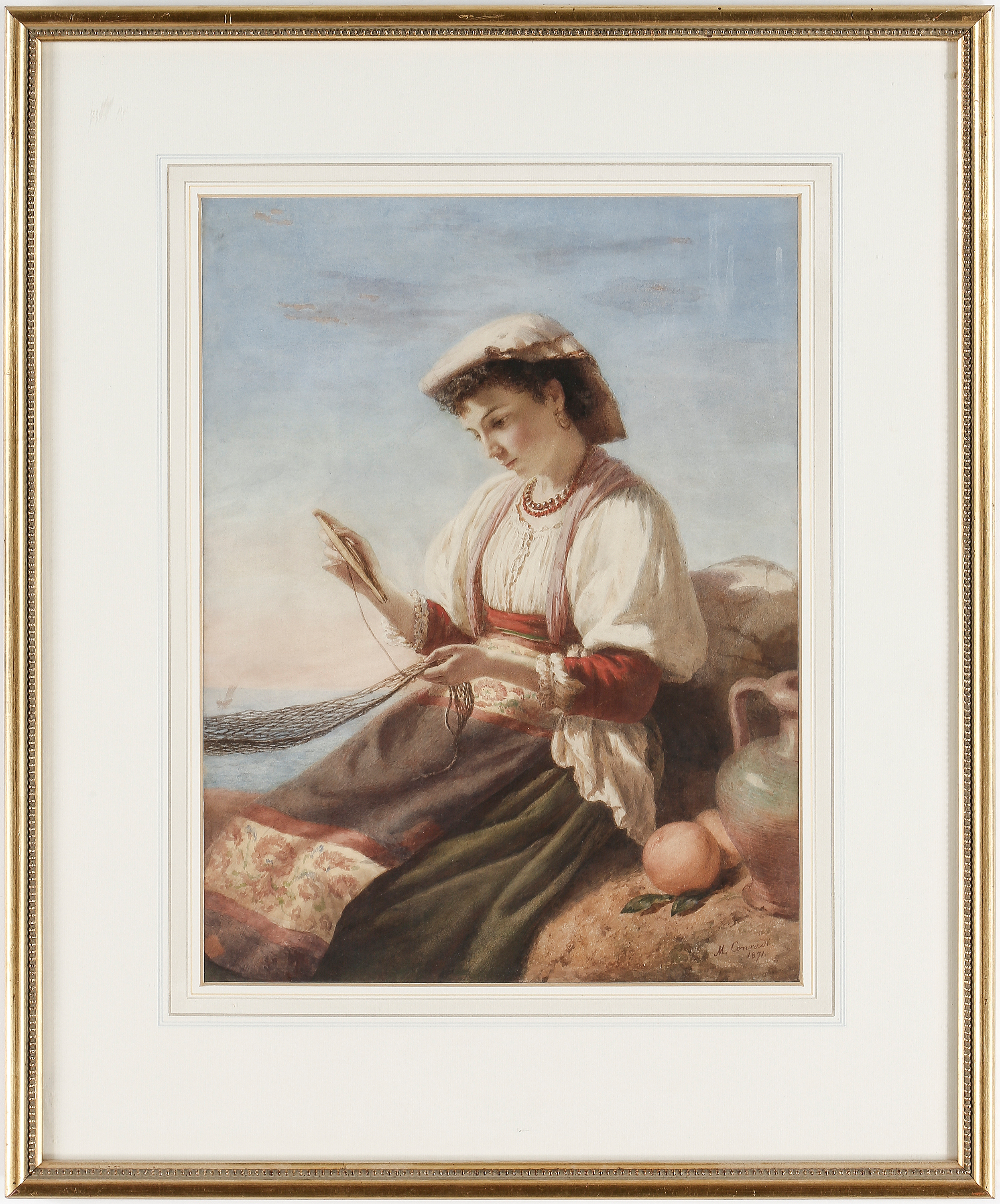 MORITZ CONRADI, akvarell, signerad och daterad 1871. - Bukowskis