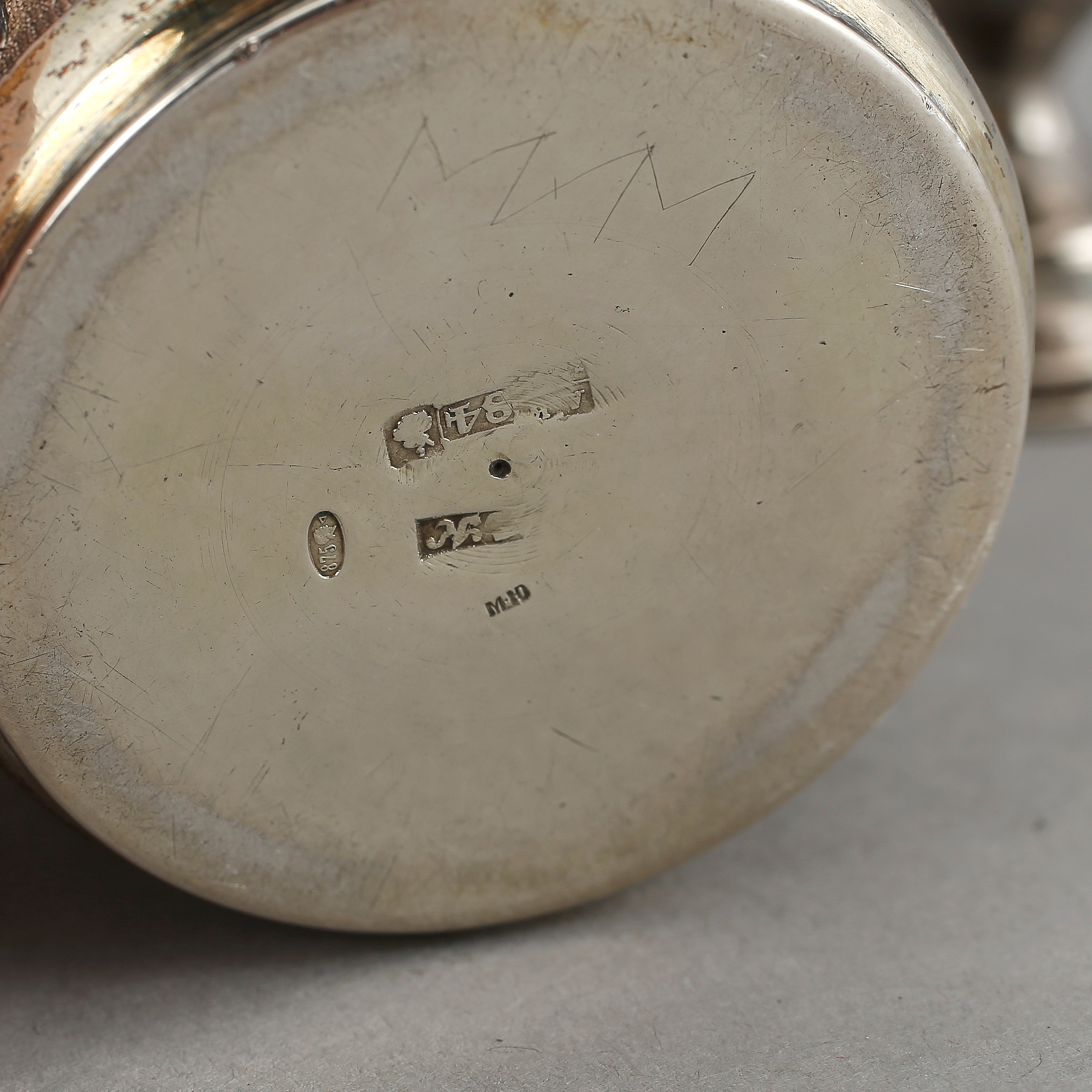 KALK OCH BÄGARE, 3 delar, silver, Ryssland, bla Moskva, kontrollmästare ...