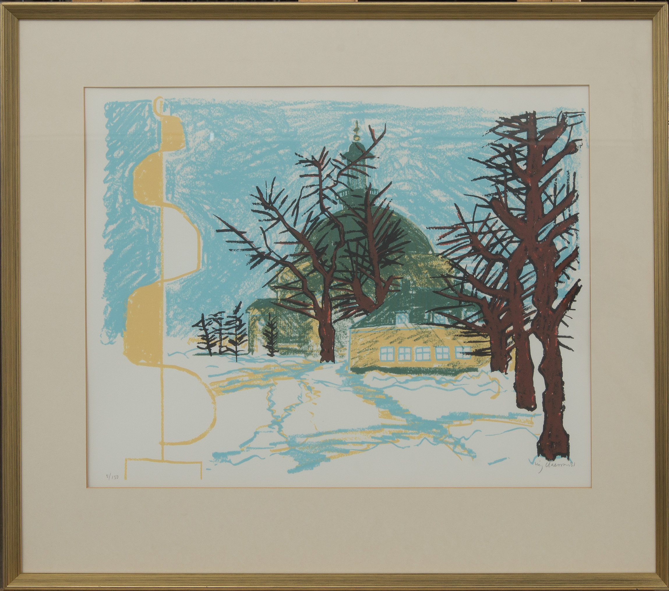 STIG CLAESSON (SLAS), färglitografi, signerad och numrerad 5/150 ...