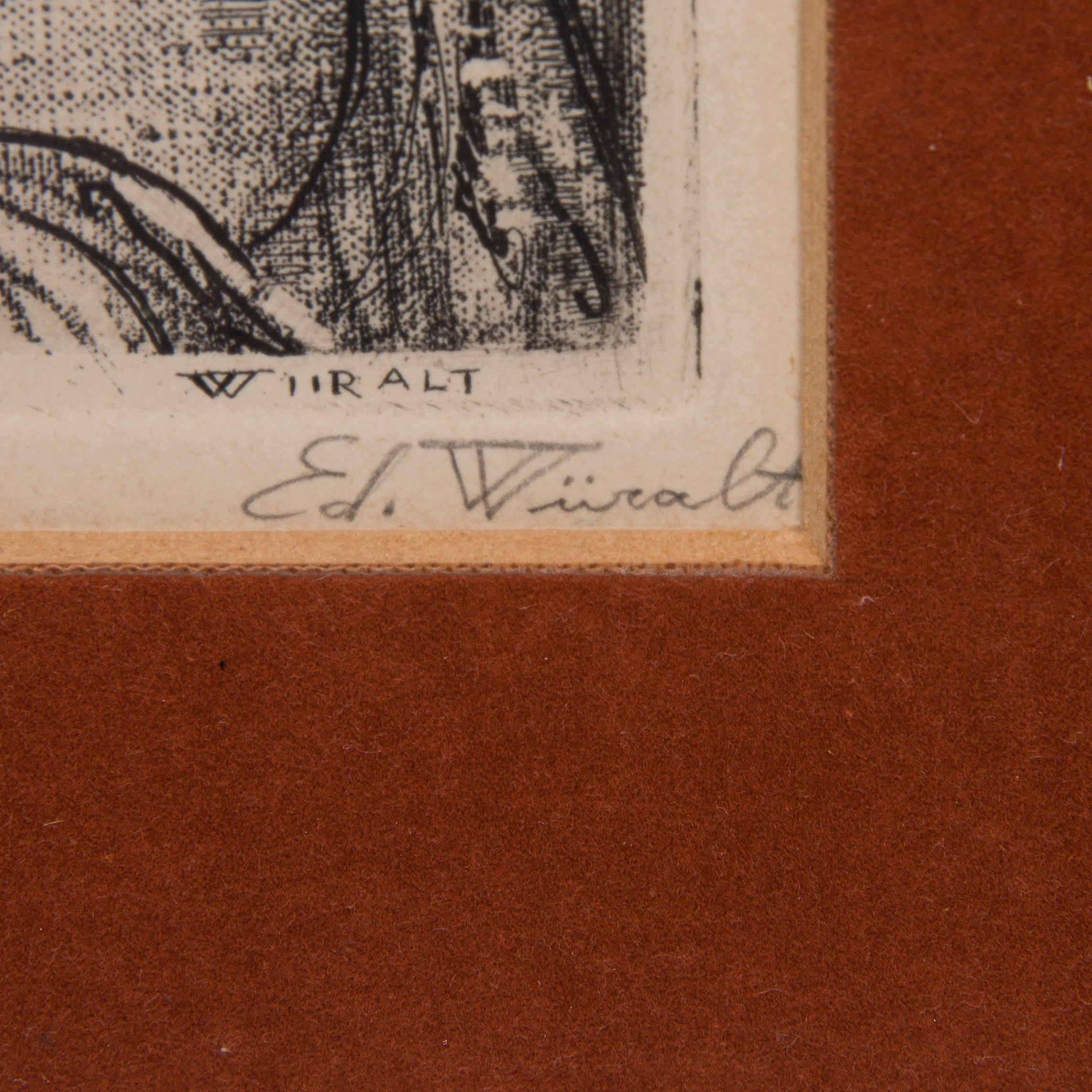 EDUARD WIIRALT, etsning, signerad. - Bukowskis