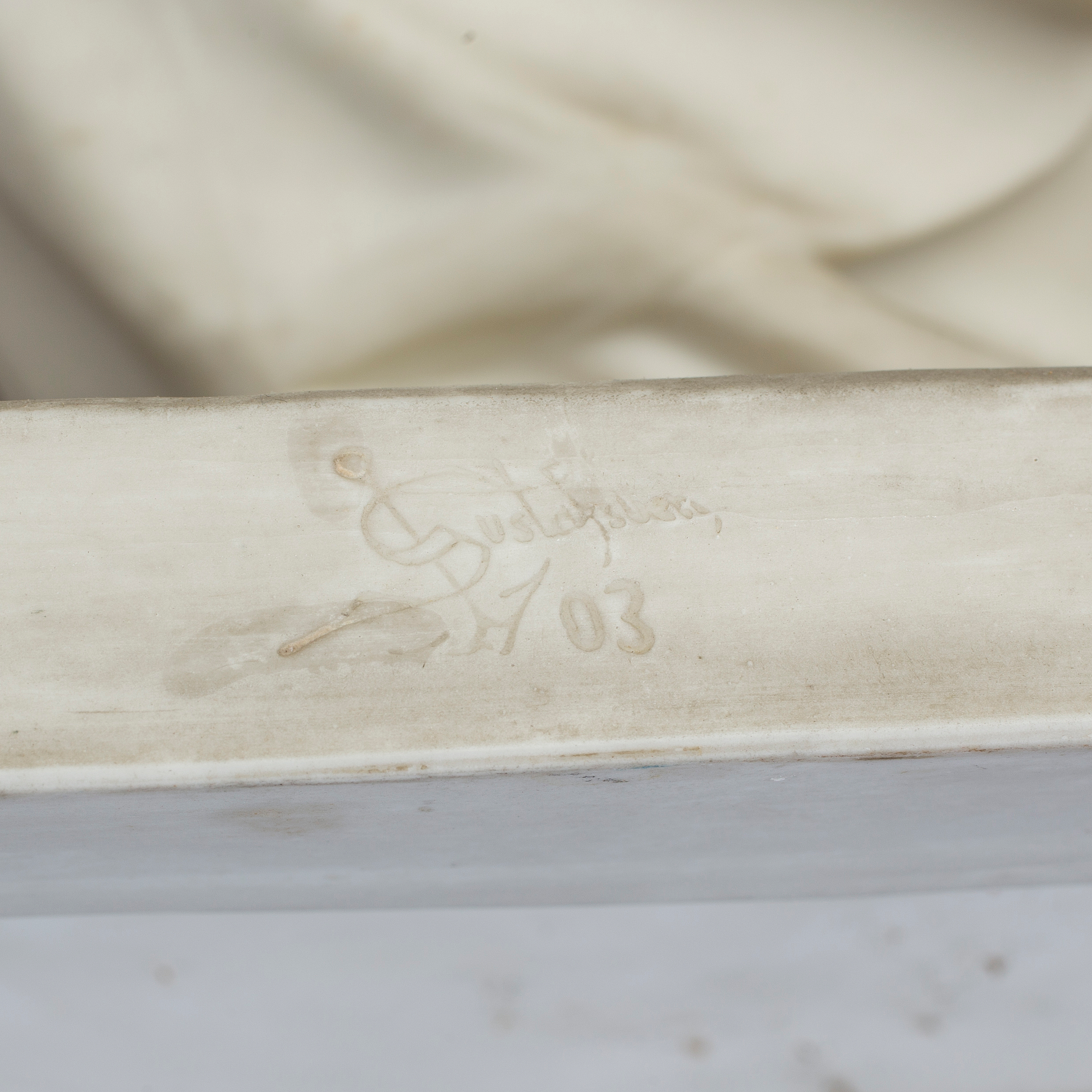 SKULPTUR, parian, "Bältesspännarna", Gustavsberg, efter J.P Molin, 1903 ...