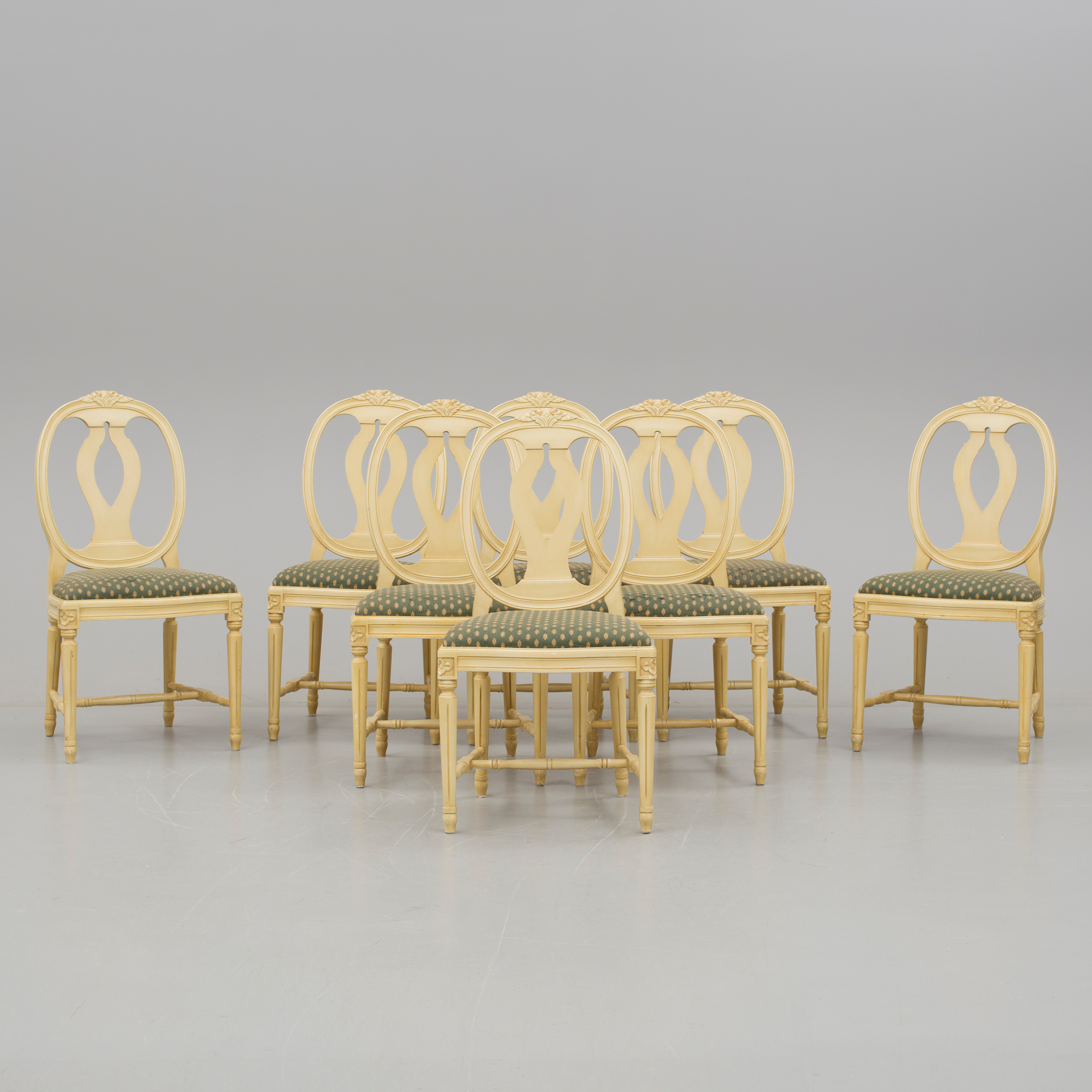 STOLAR, 8 stycken, troligen "Gamla Sverige", Gustaviansk stil, Åmells ...