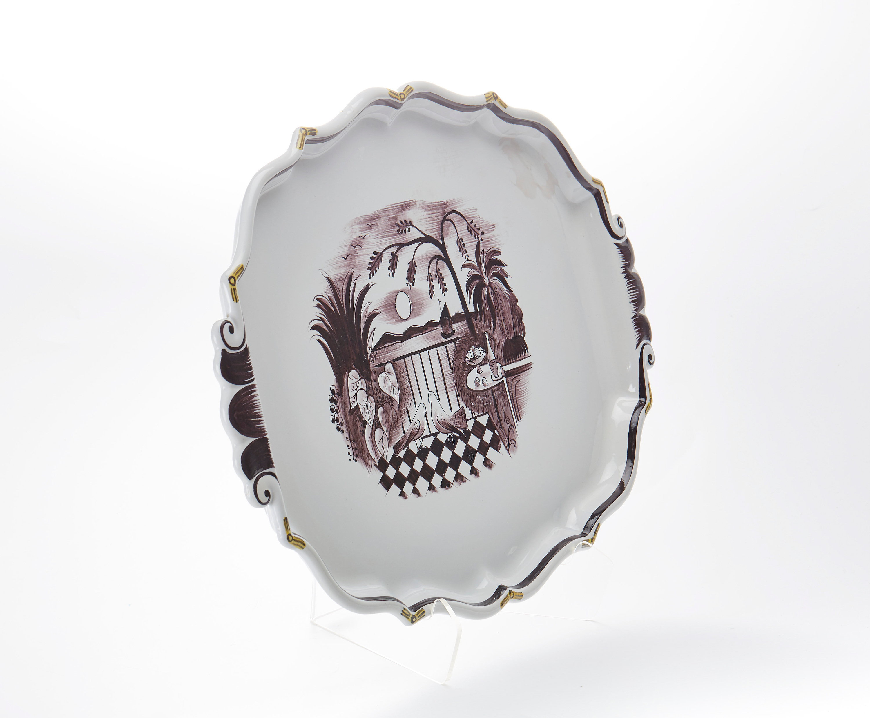 BRICKA, Gefle, design Arthur Percy, Eugen Trost målarsignatur ...