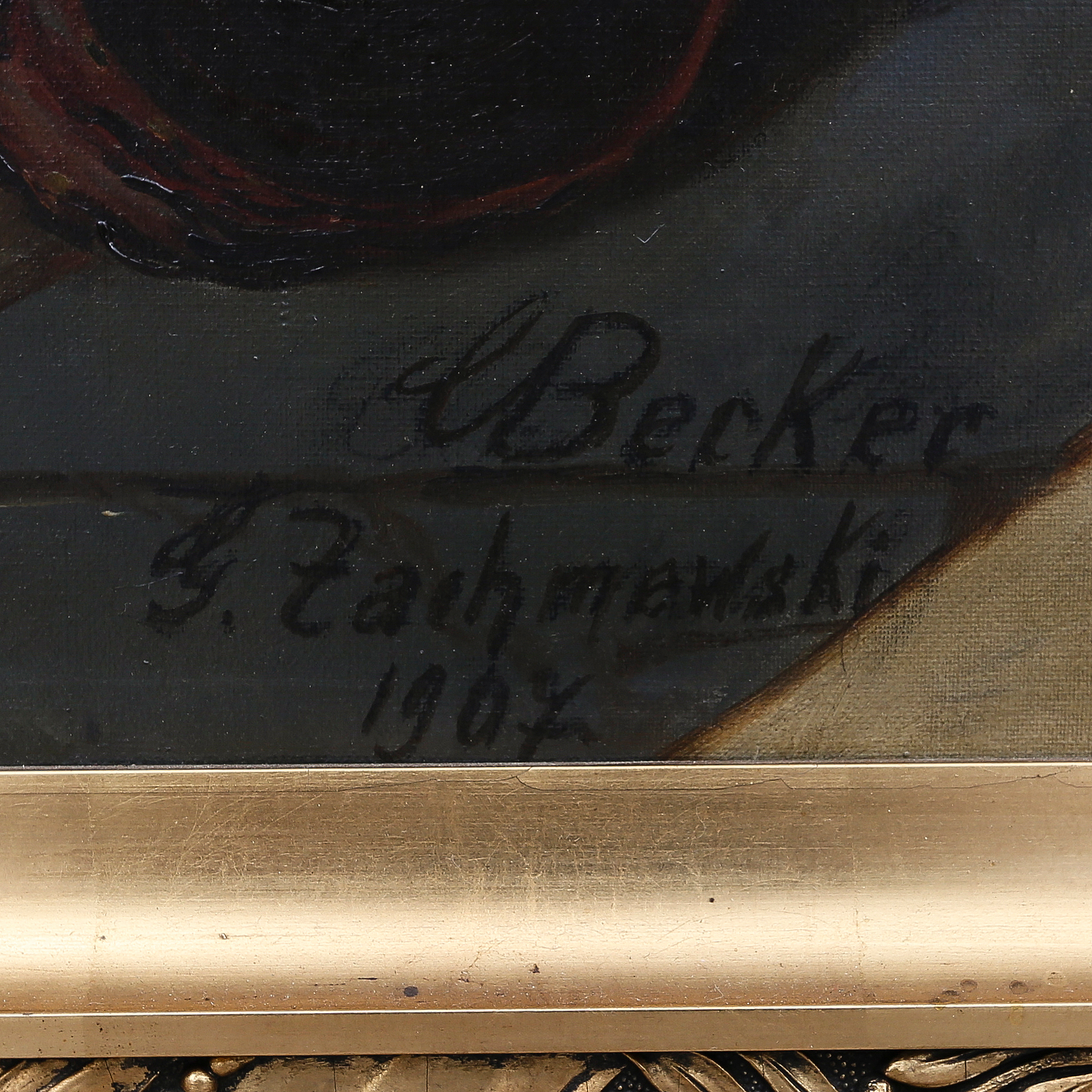 CARL BECKER, kopia efter, olja på duk, signerad C Becker och G ...