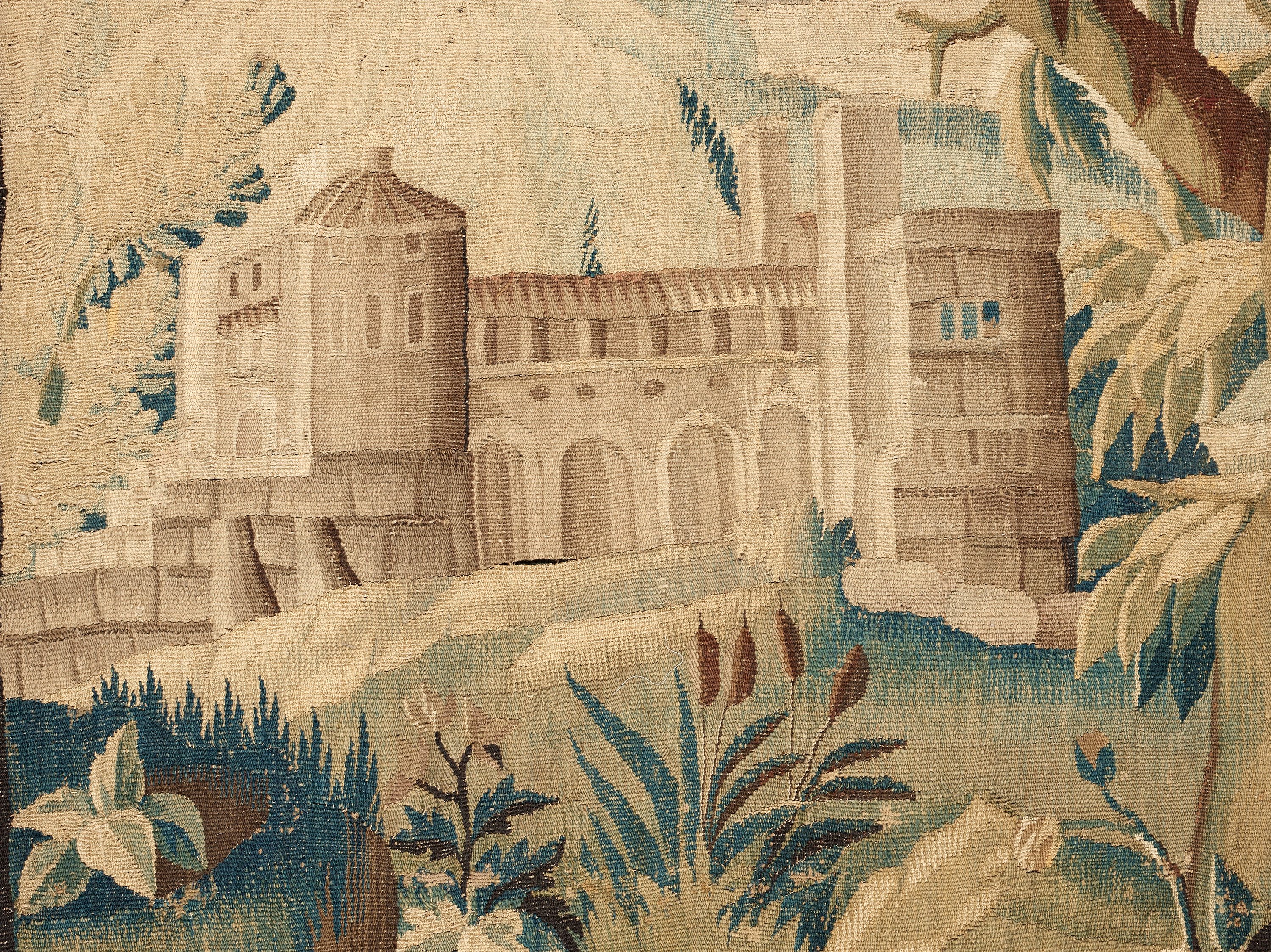 TAPESTRY. Tapestry weave. "Verdure". 275 x 231 cm. Flanders around 1700 ...