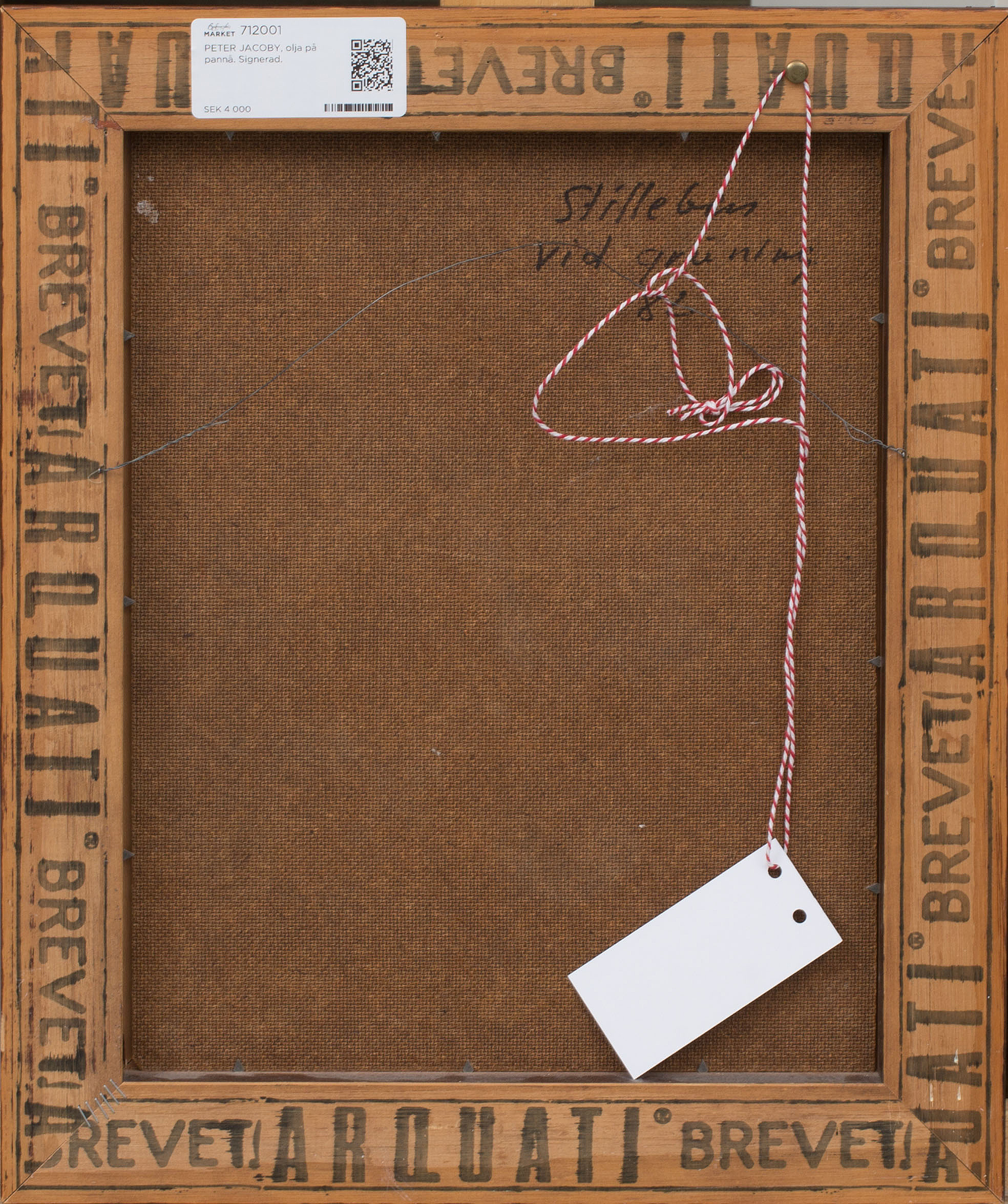 PETER JAKOBY, olja på pannå. Signerad. - Bukowskis