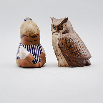 FIGURER, 2 st, stengods, Lisa Larson, Gustavsberg. - Bukowskis