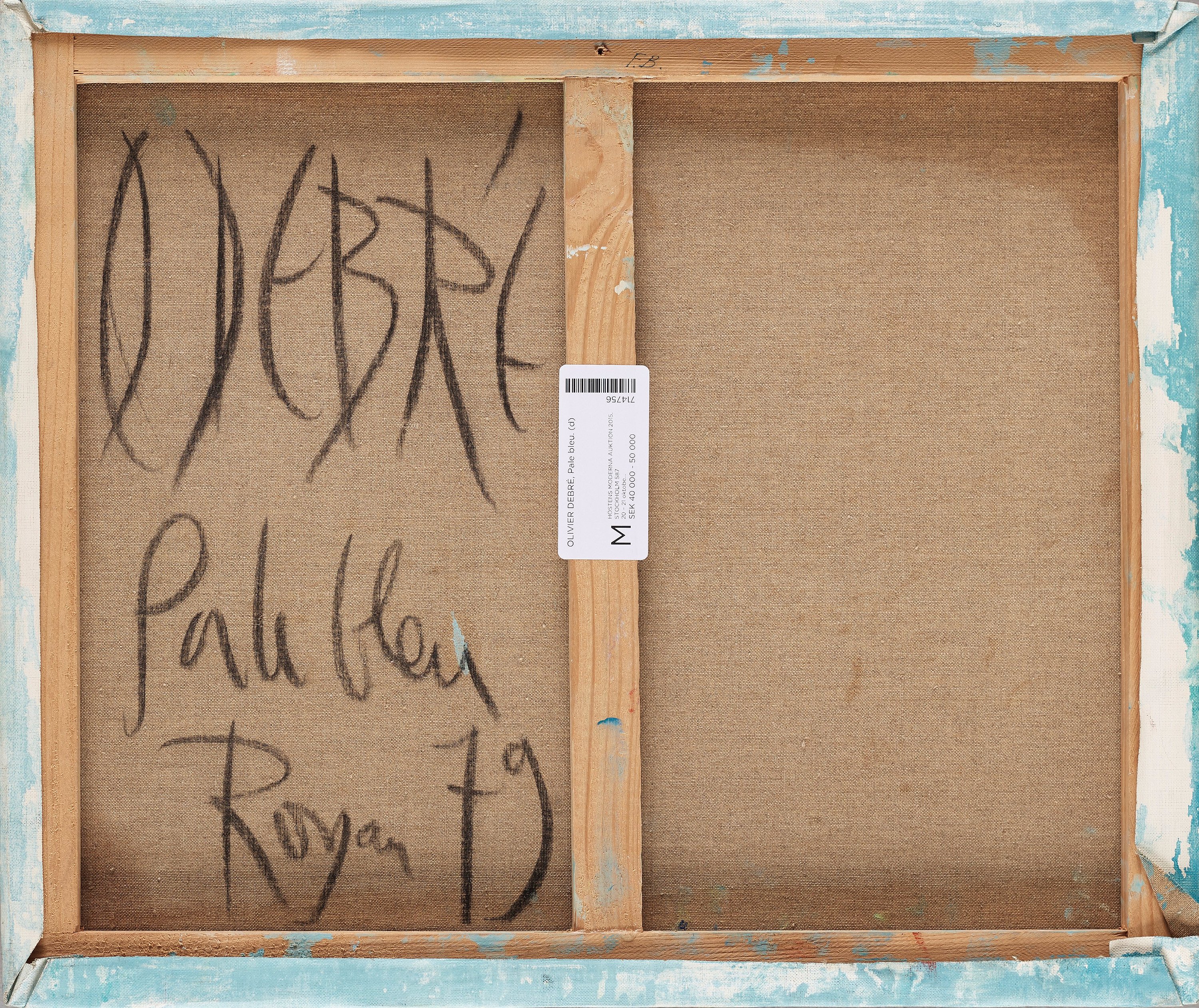 Olivier Debré, "Pale bleu". - Bukowskis