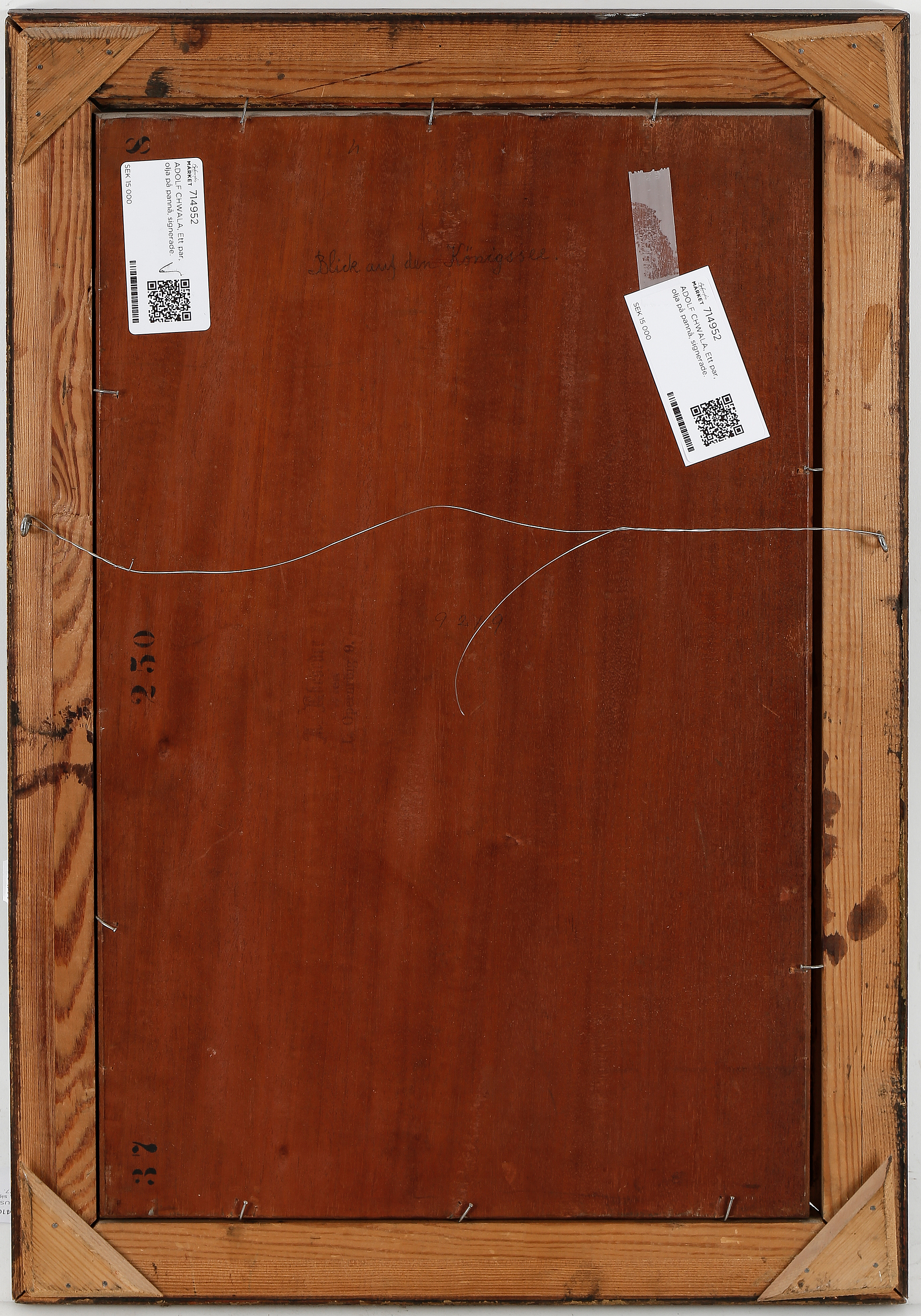 ADOLF CHWALA, Ett par, olja på pannå, signerade. - Bukowskis