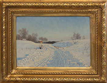 PETER ADOLF PERSSON, olja på pannå, signerad. - Bukowskis