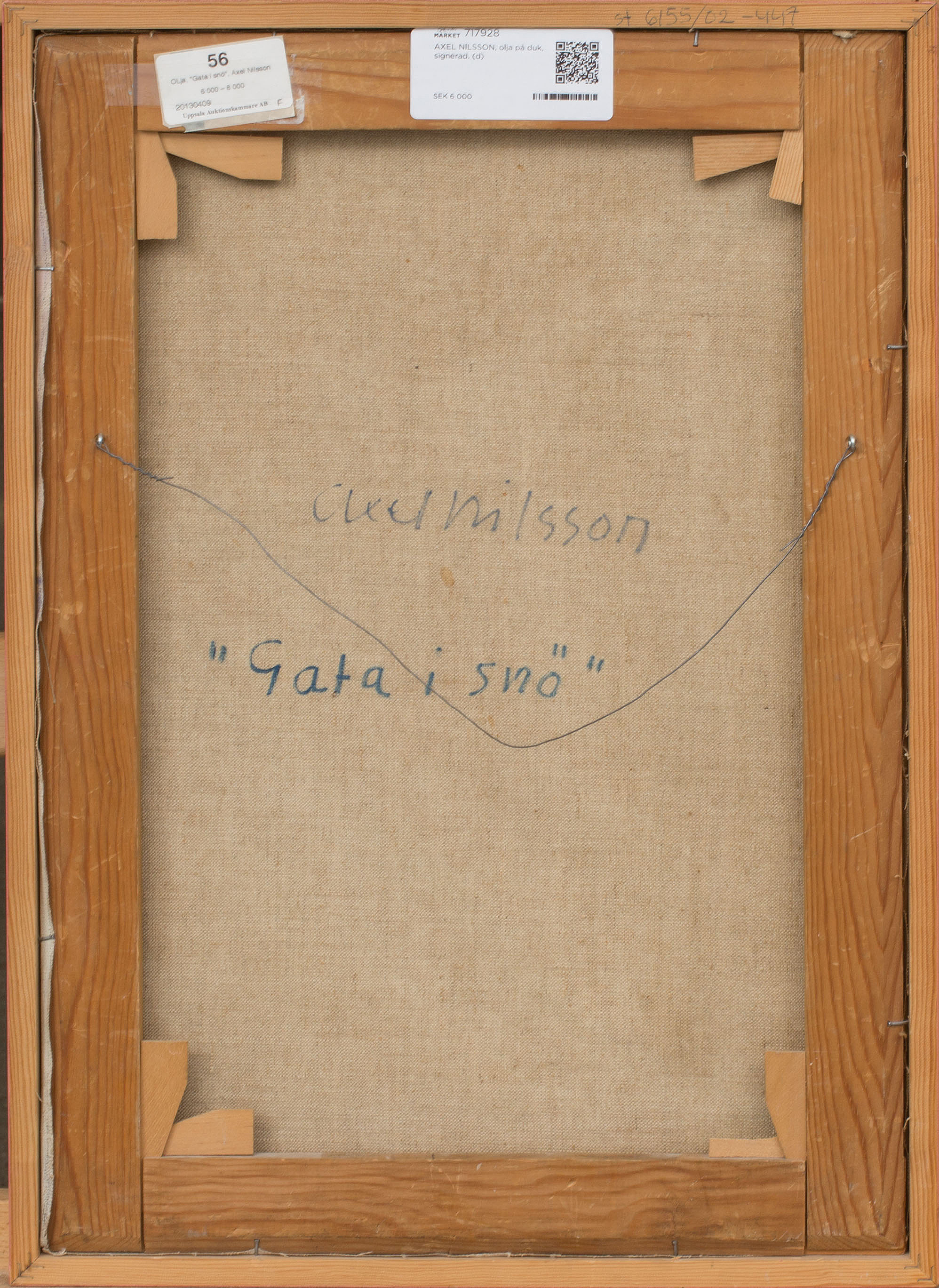 AXEL NILSSON, olja på duk, signerad. - Bukowskis