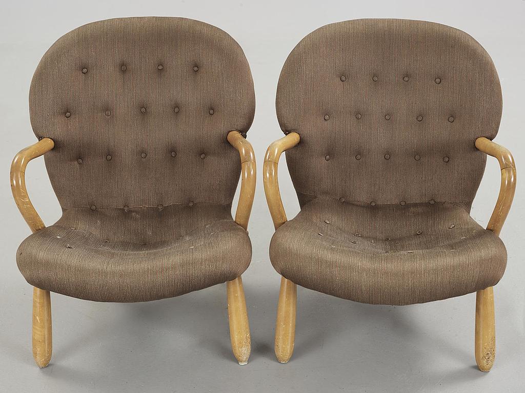 A pair of armchairs attributed to PHILIP ARCTANDER, 'Clam Chair ...