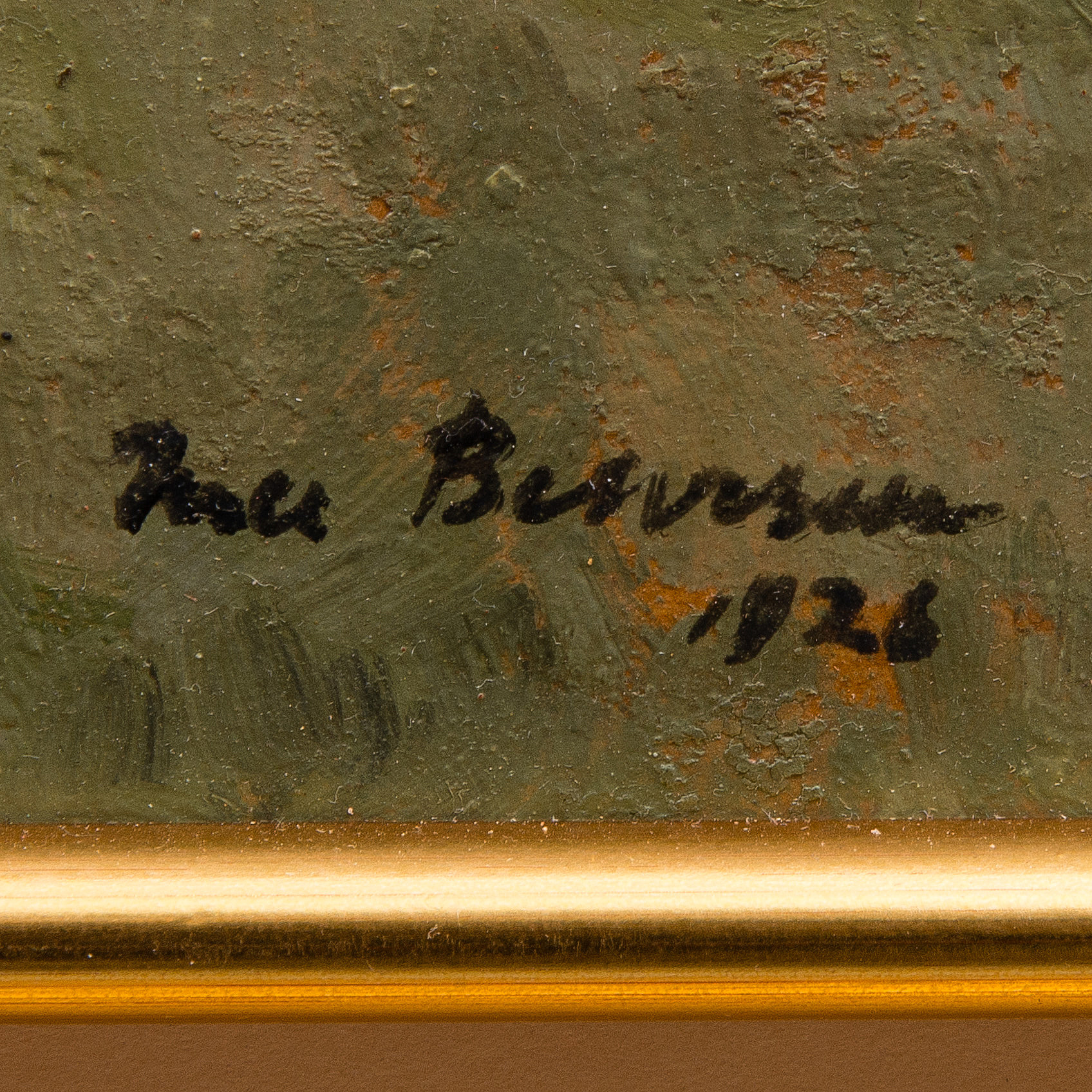 INA COLLIANDER, olja på pannå, signerad Ina Behrsen och daterad 1926 ...