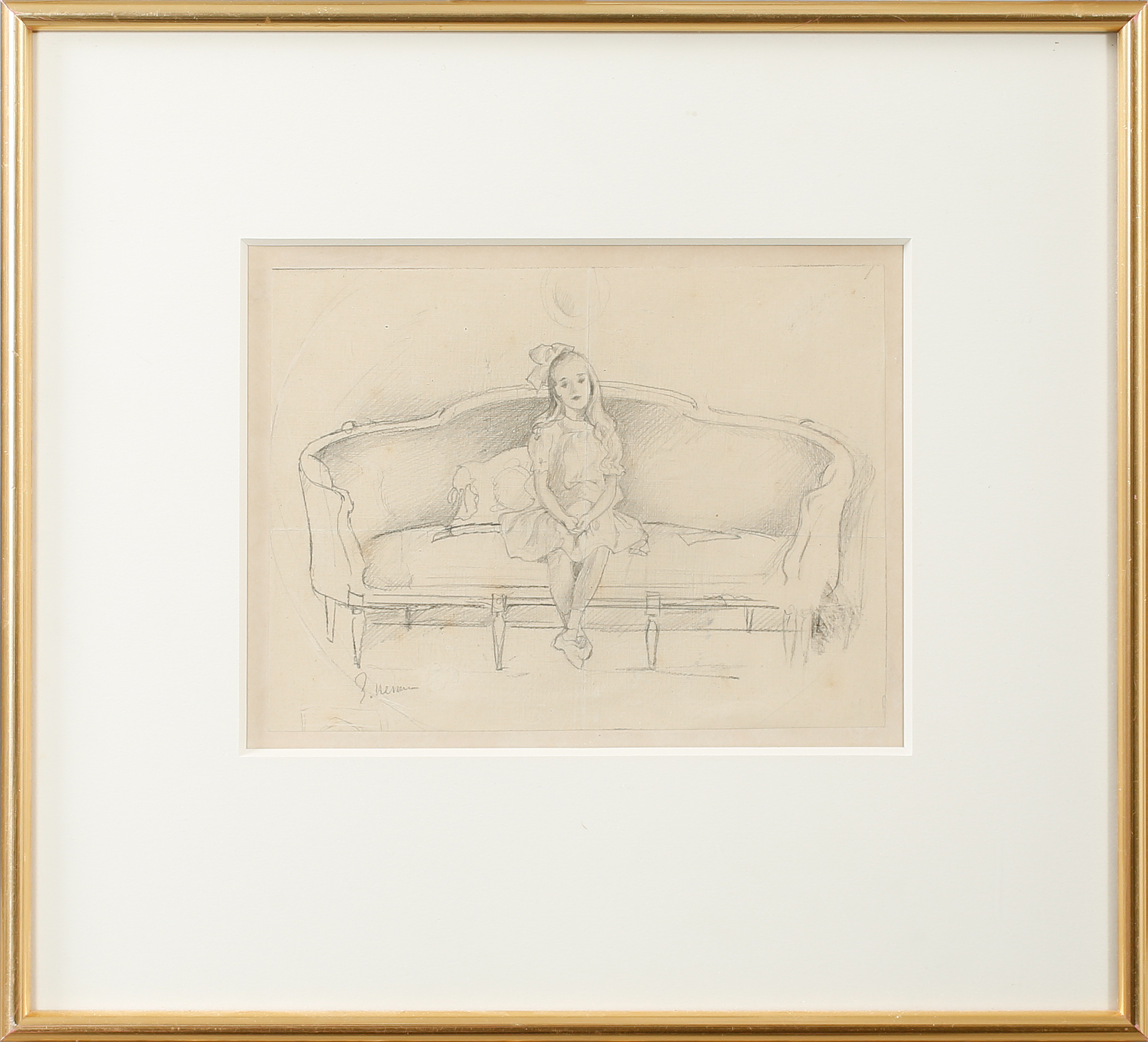 EINAR NERMAN, blyertsteckning, signerad. - Bukowskis