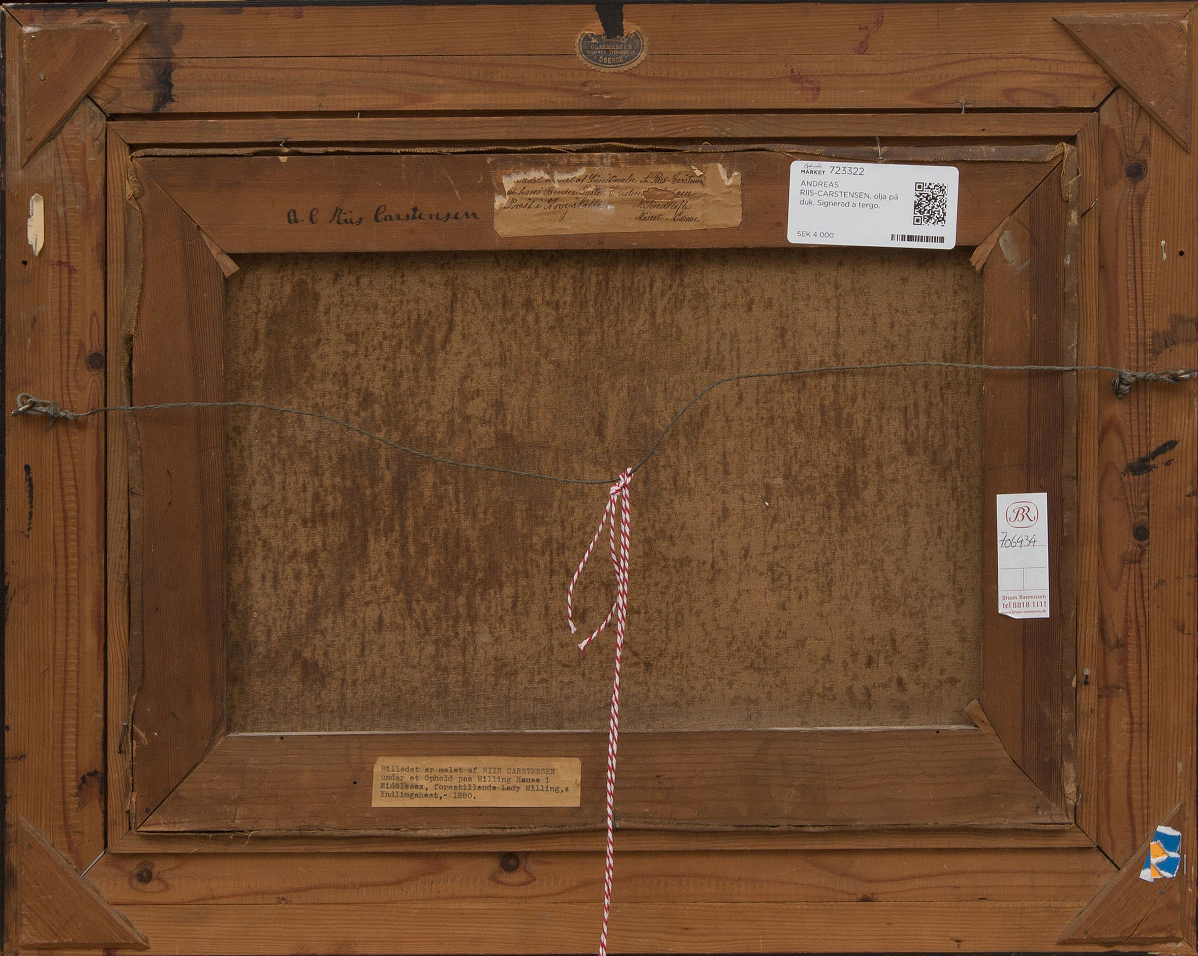 ANDREAS RIIS-CARSTENSEN, olja på duk. Signerad a tergo. - Bukowskis