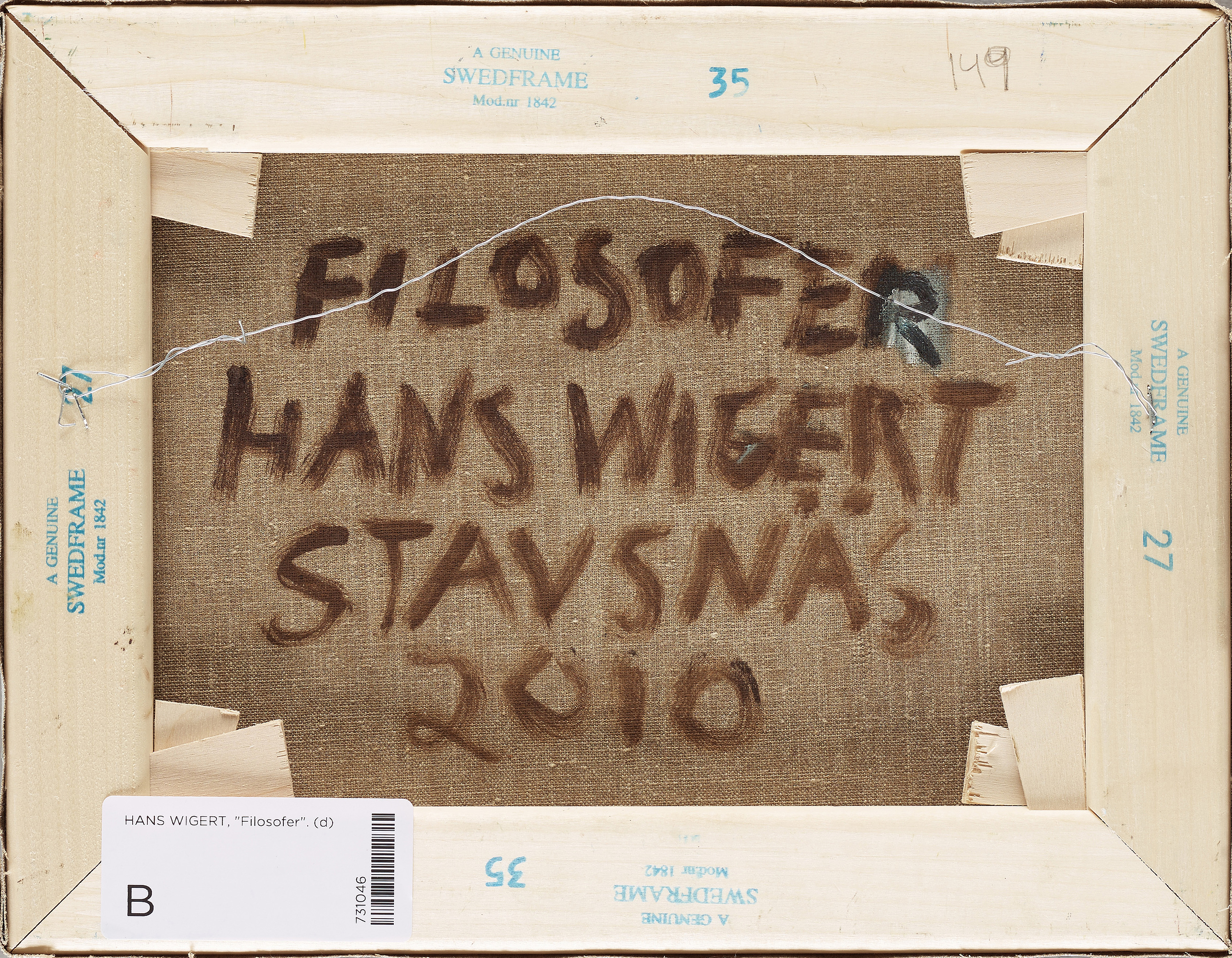 HANS WIGERT, "Filosofer". - Bukowskis