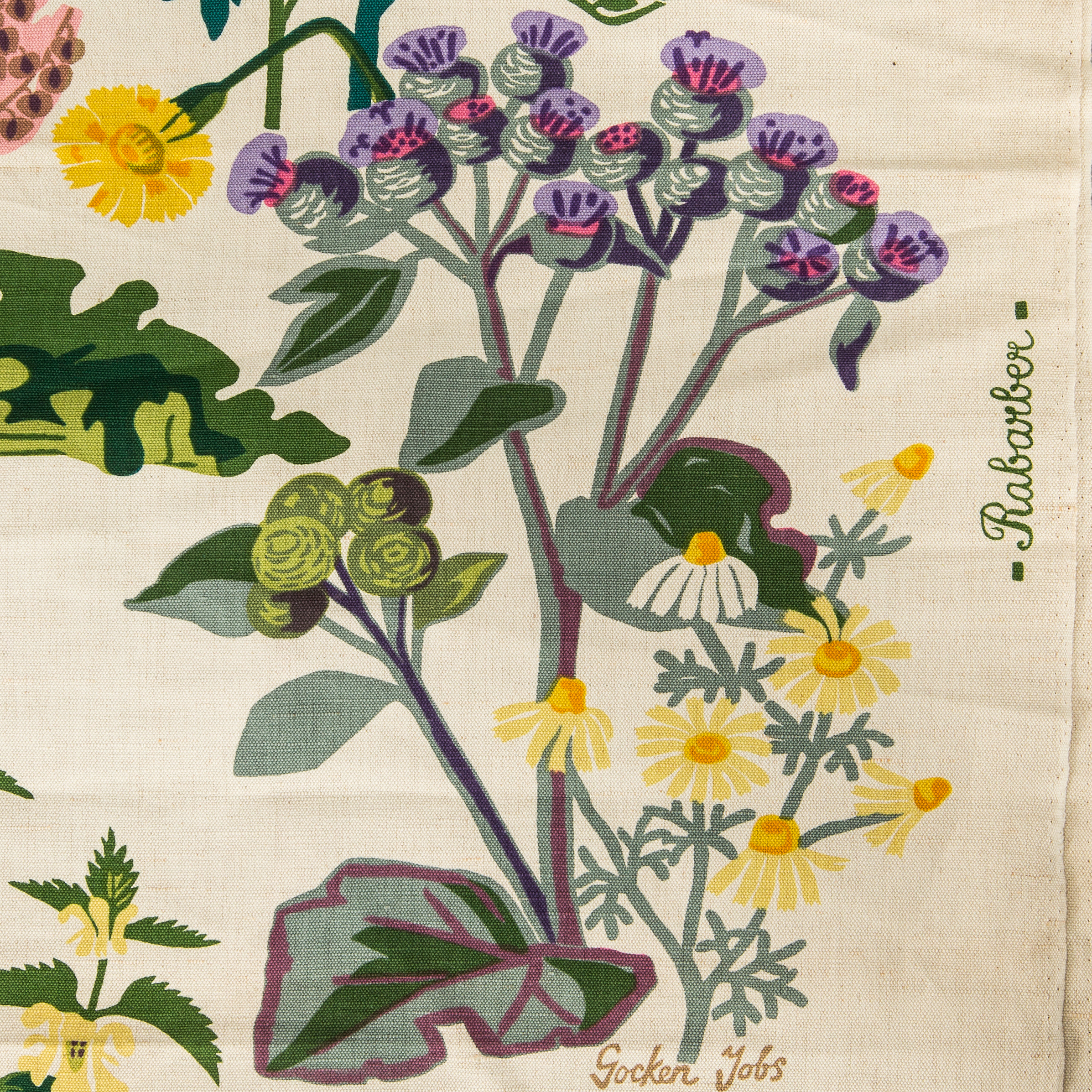 TEXTIL, bommulsväv, Gocken Jobs, Leksand. - Bukowskis