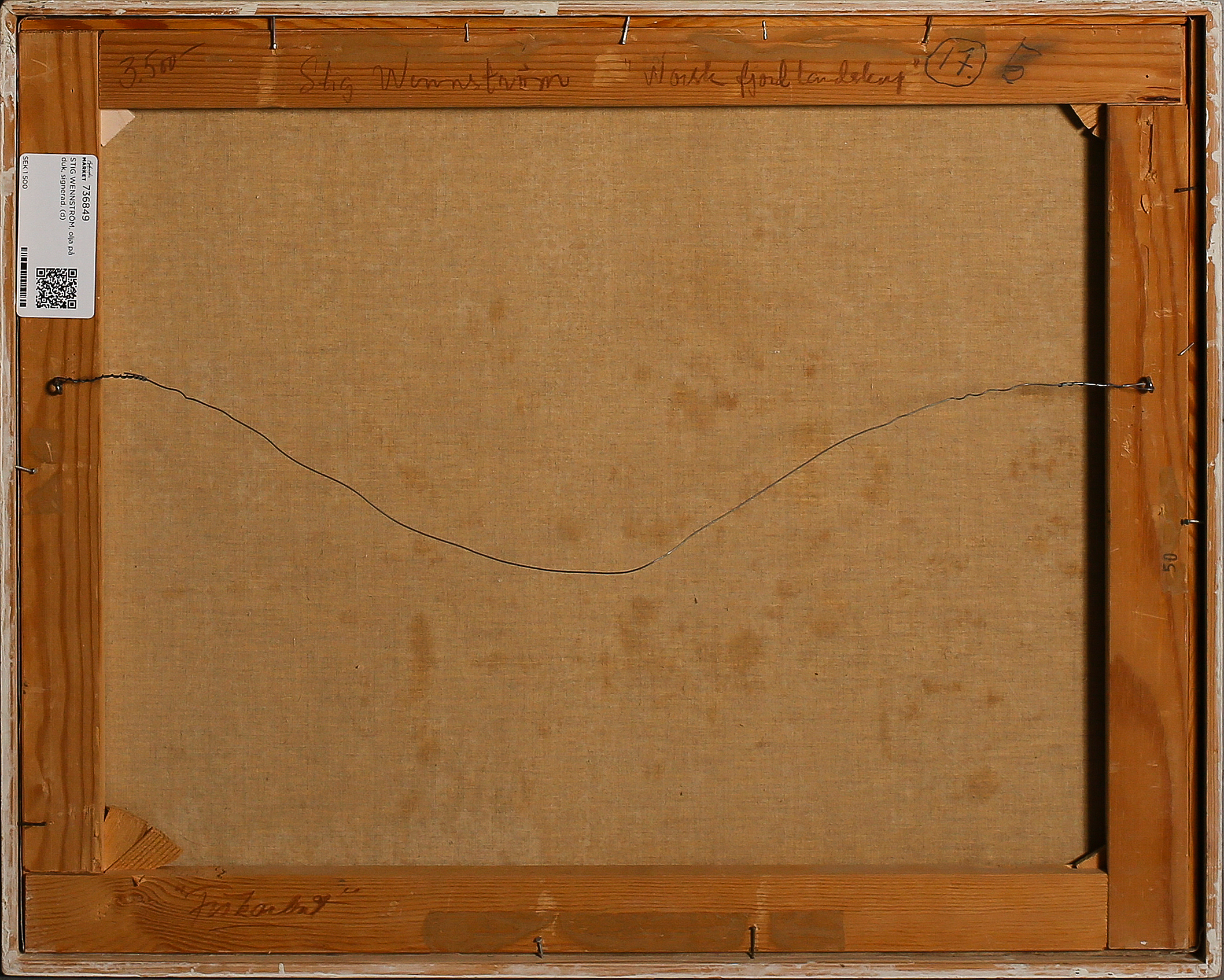 STIG WENNSTRÖM, olja på duk, signerad. - Bukowskis