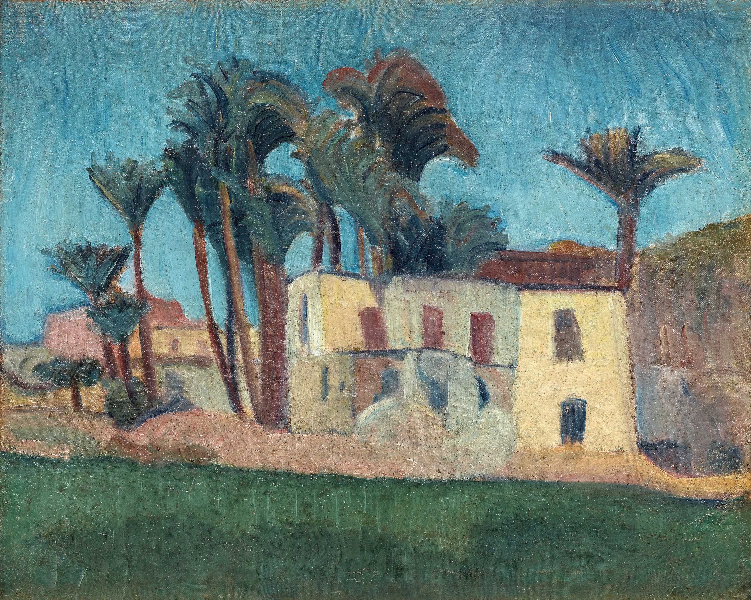 Ivan Aguéli, "Hus mellan palmer". - Bukowskis