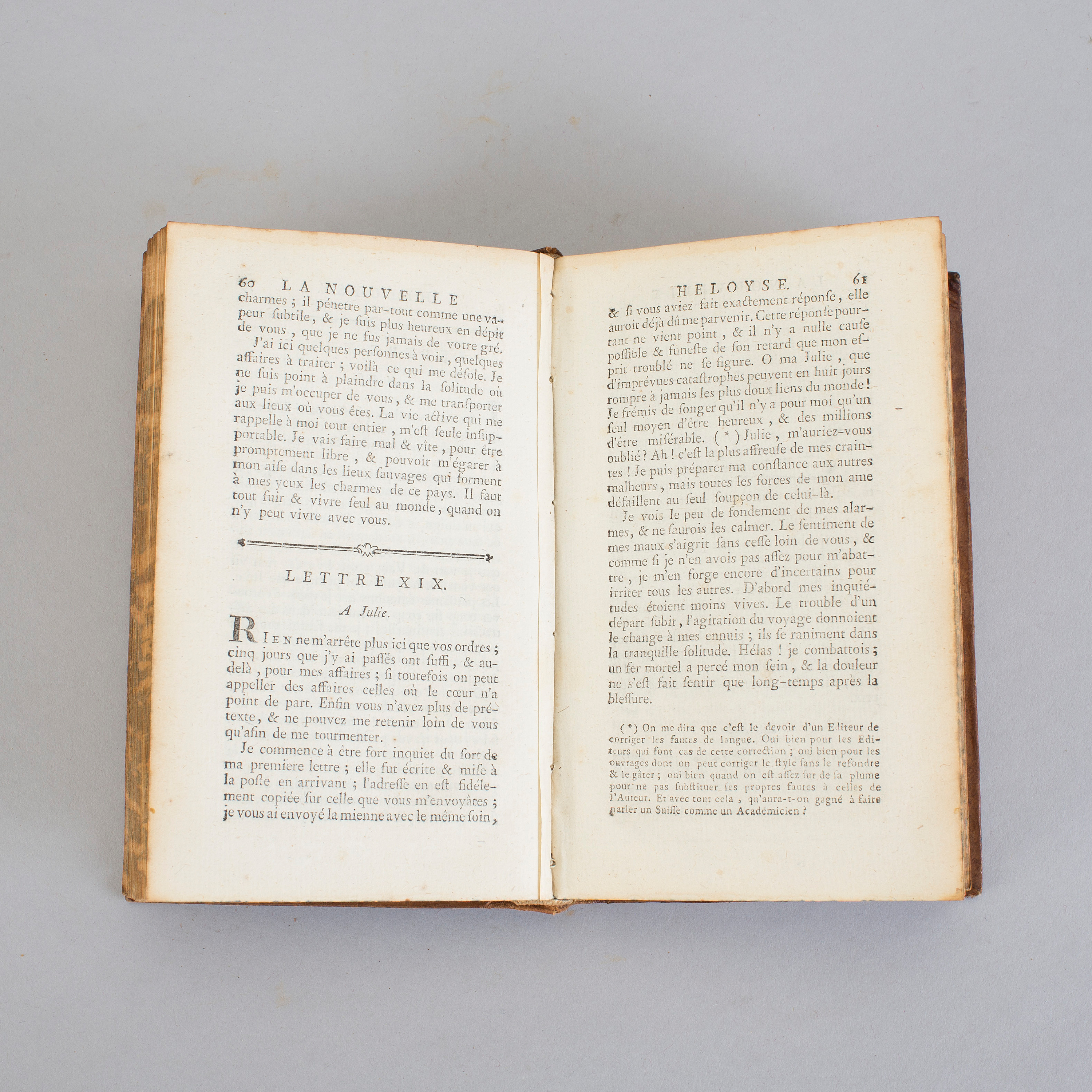 JEAN-JAQUES ROUSSEAU, 2 vol, Julie, ou la Nouvelle Heloise, Lettres de ...