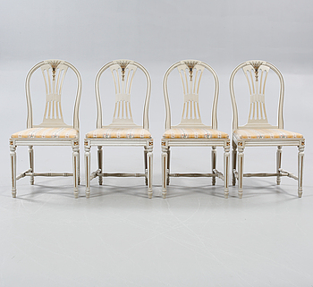 STOLAR, 4 st, "Axet", gustaviansk stil, 1900-talets andra hälft ...