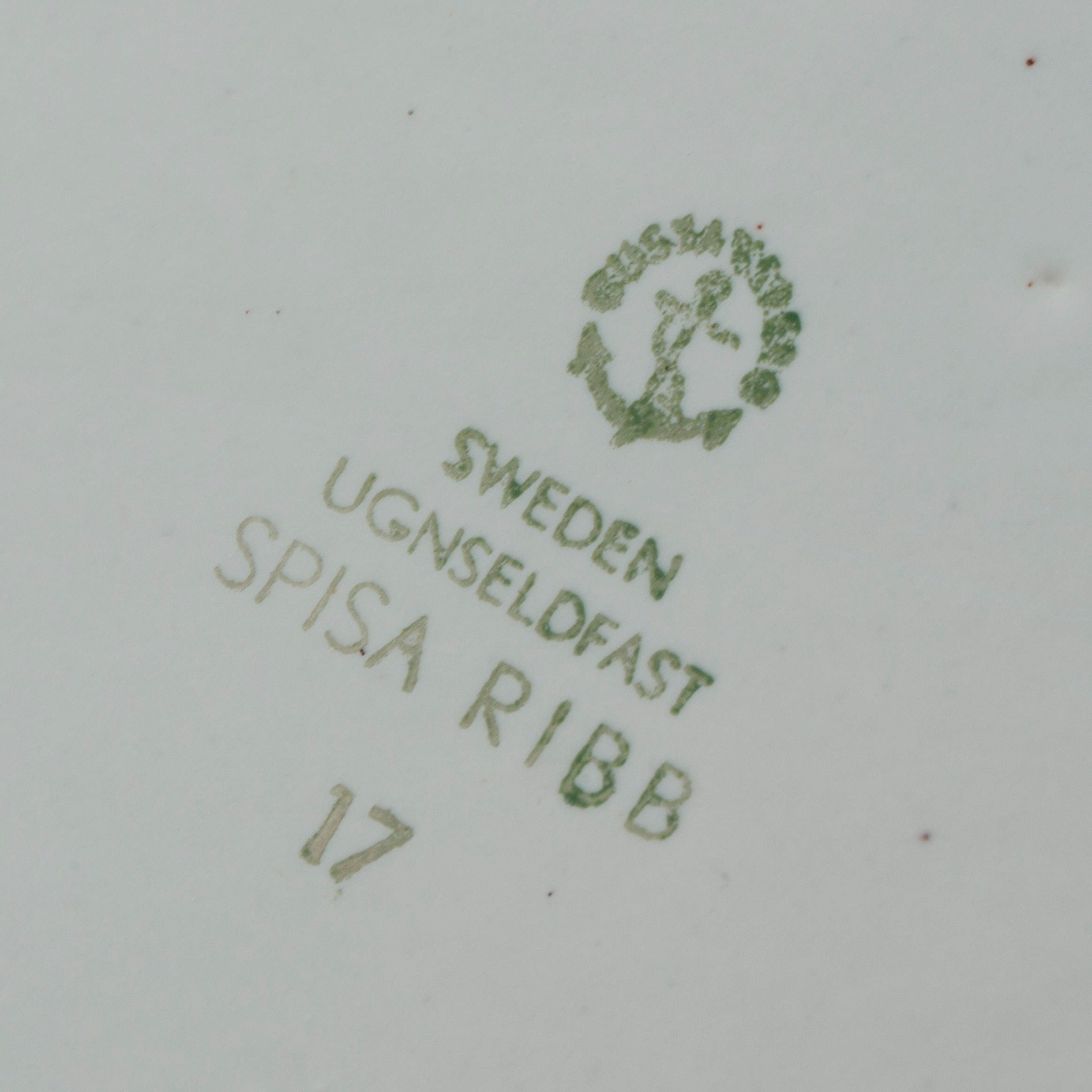 SERVISDELAR, 17 delar, benporslin, "Spisa Ribb", Stig Lindberg ...