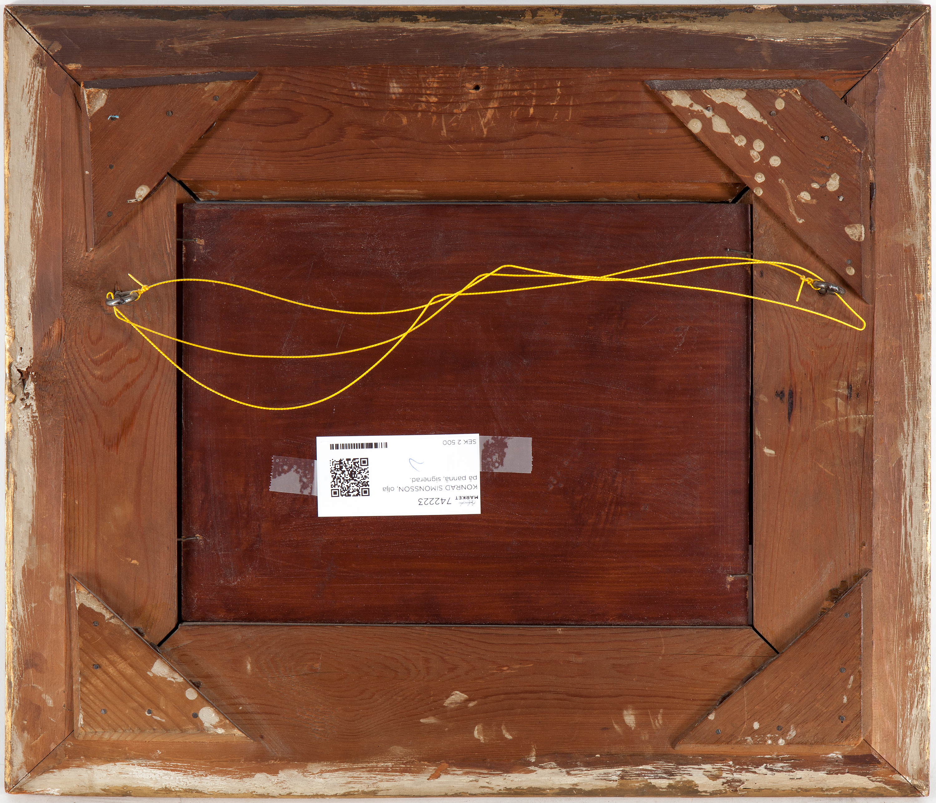 KONRAD SIMONSSON, olja på pannå, signerad. - Bukowskis