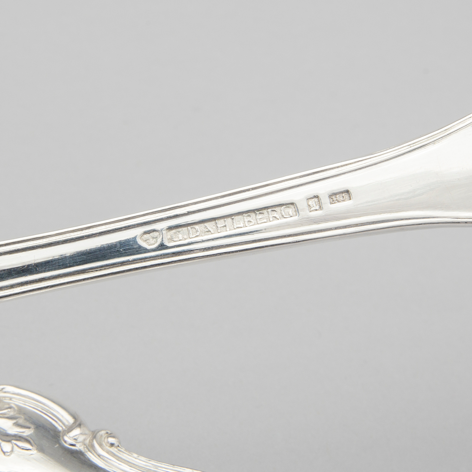 BESTICK, 7+2+2 st, silver, bl a Gabriel Dahlberg, Lund, 1862. Vikt ca ...