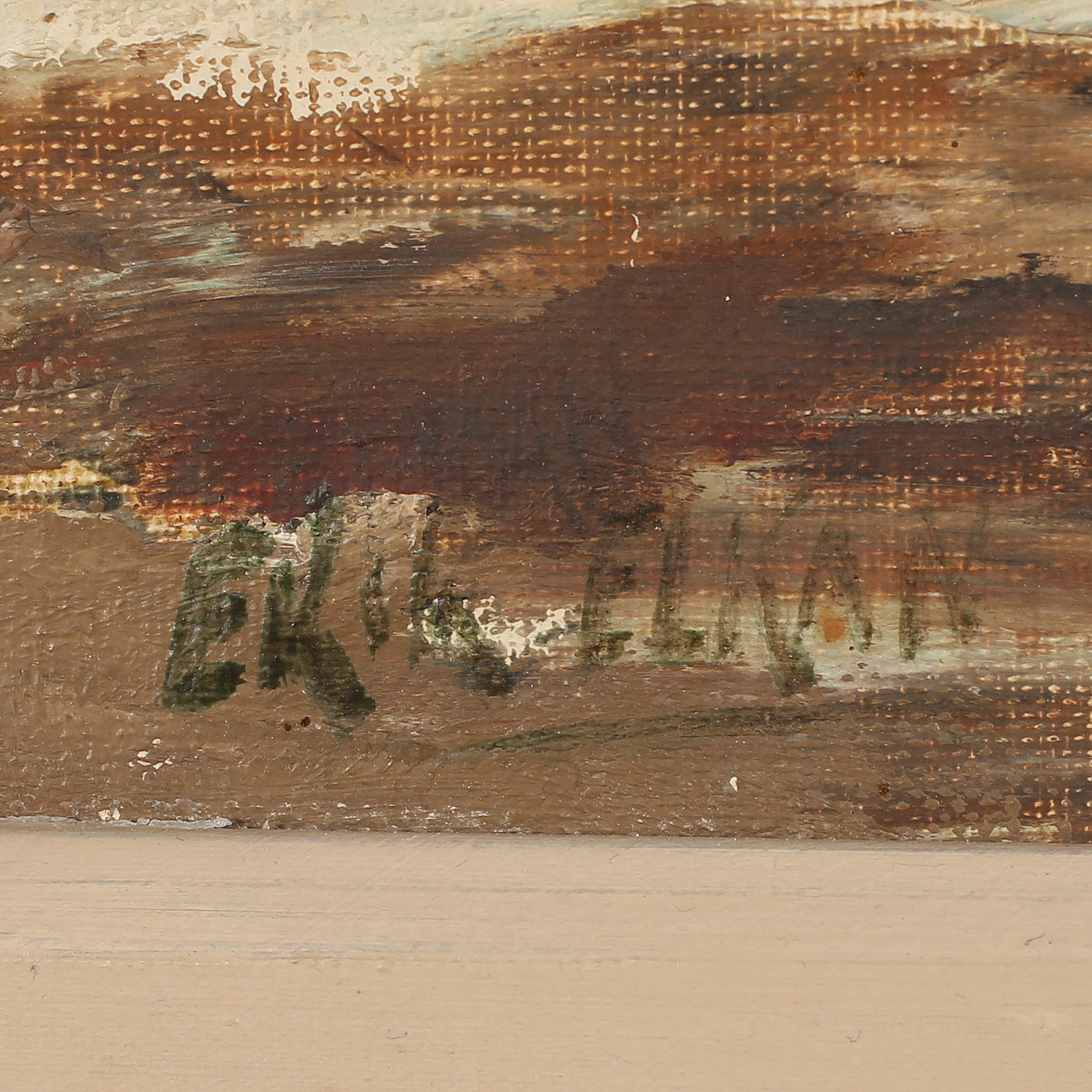 ERIK ELKAN, olja på duk, signerad. - Bukowskis