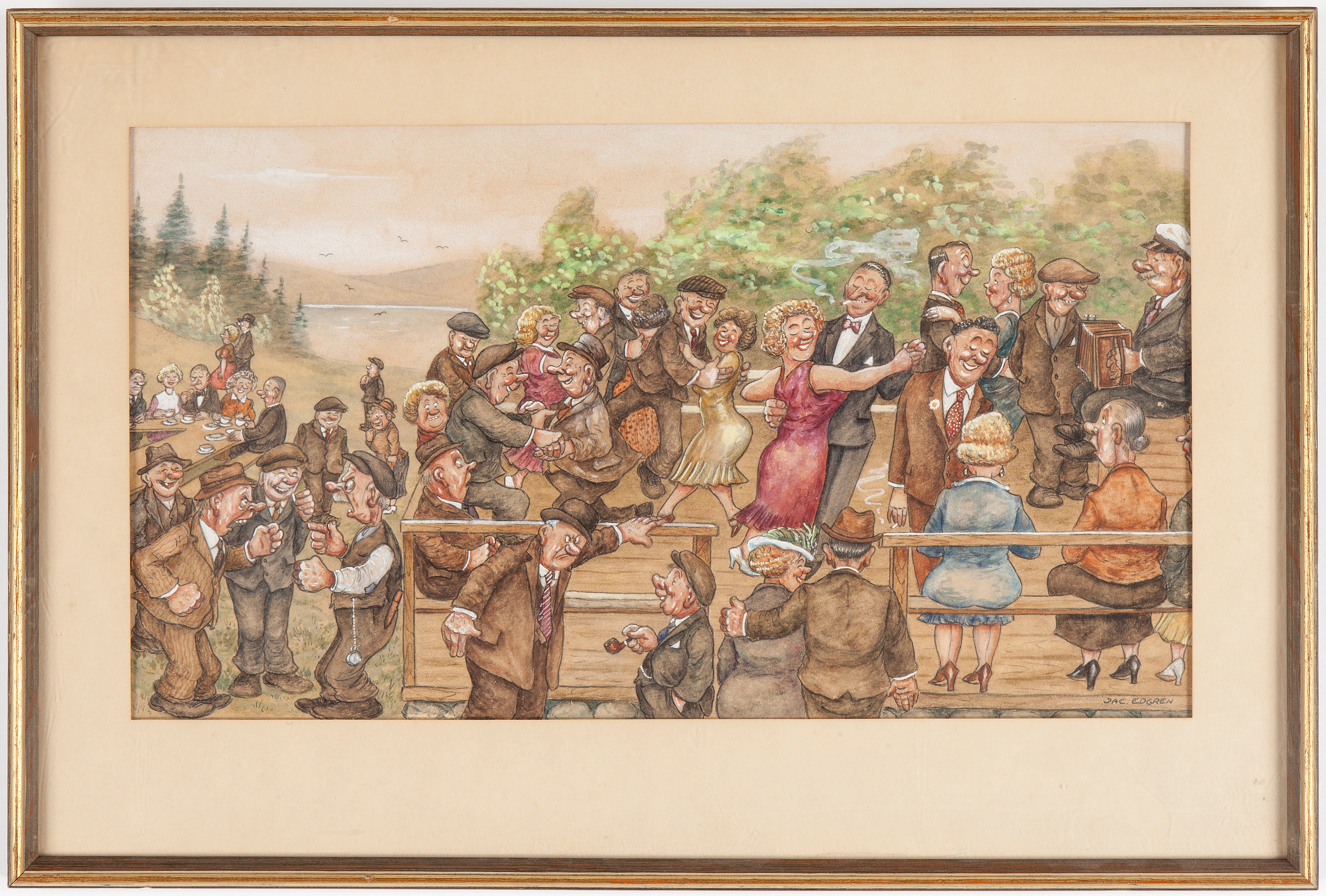 JAC EDGREN, akvarell och täckvitt, signerad. - Bukowskis