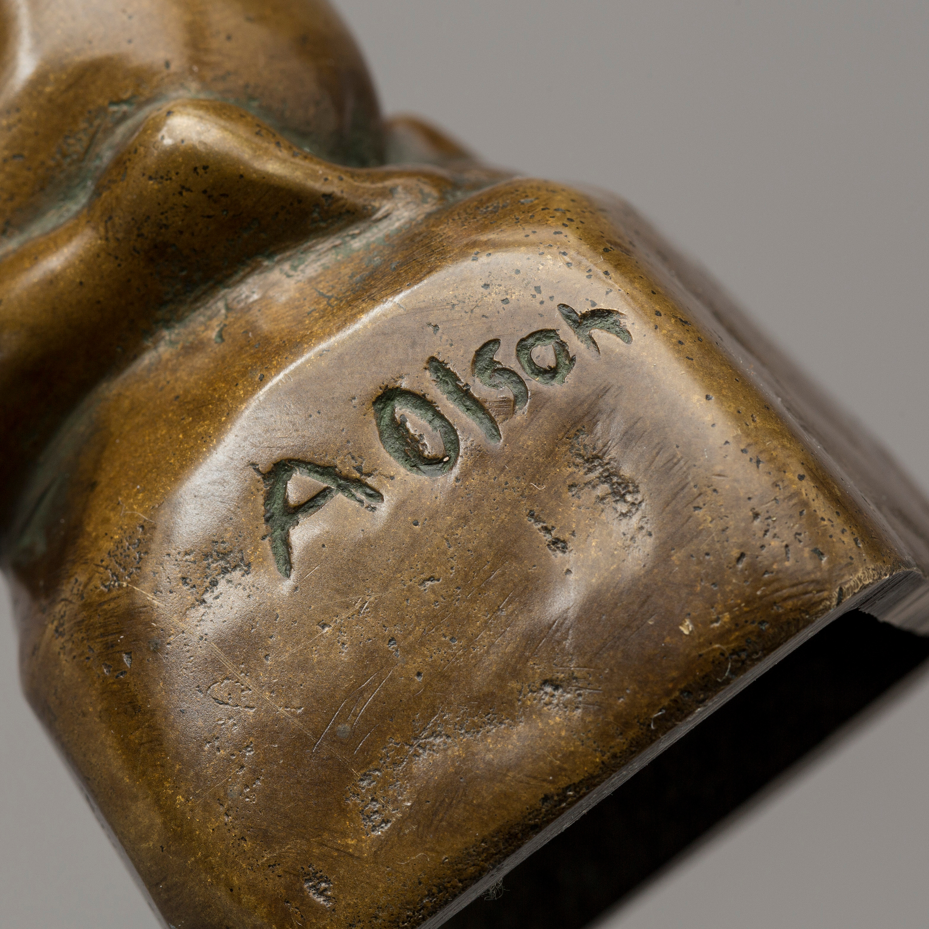 ANDERS OLSON, skulptur, brons, signerad. - Bukowskis