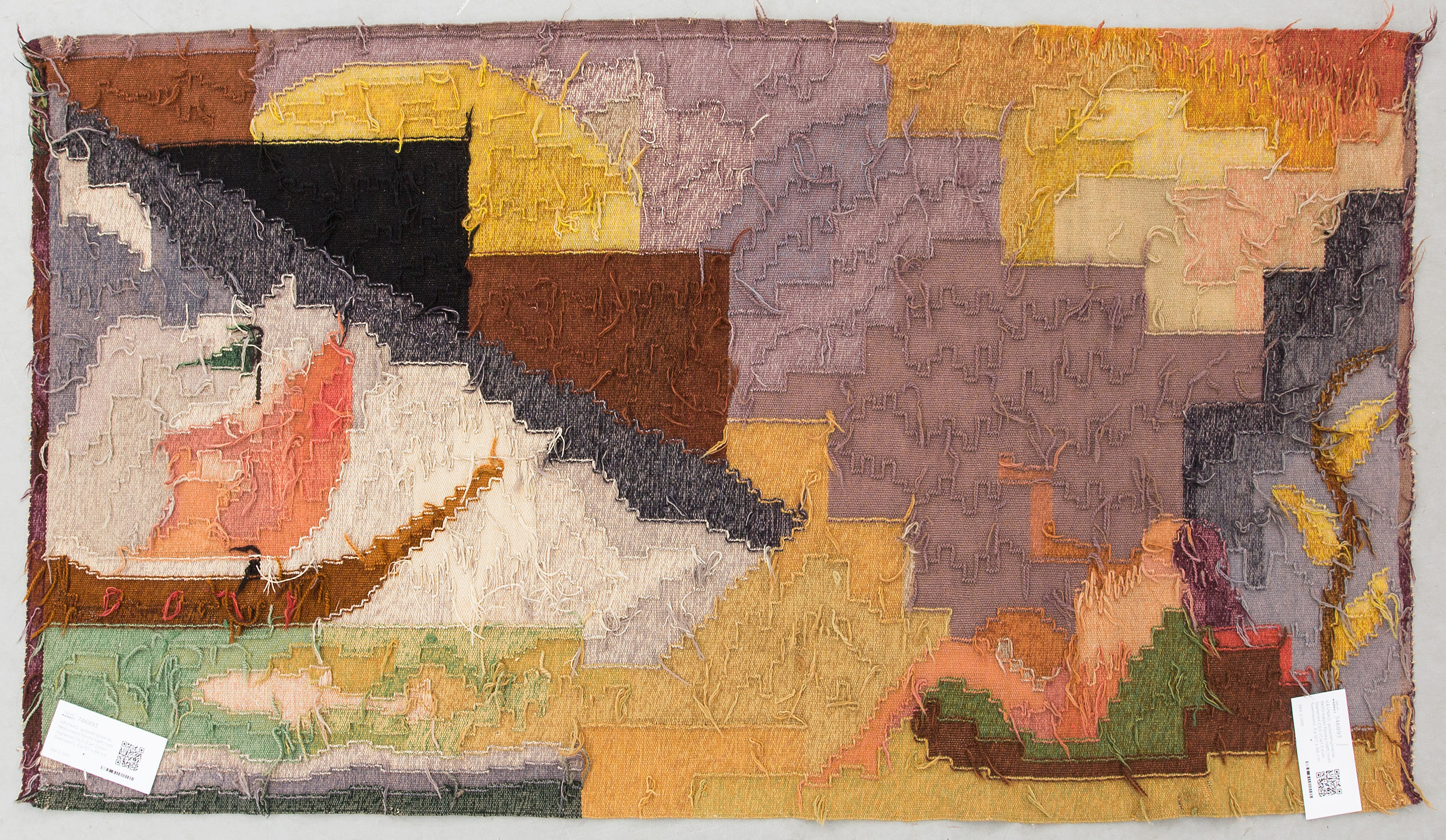 VÄVNAD, gobelängteknik, 1900-talets första hälft/mitt. Signerad CES ...