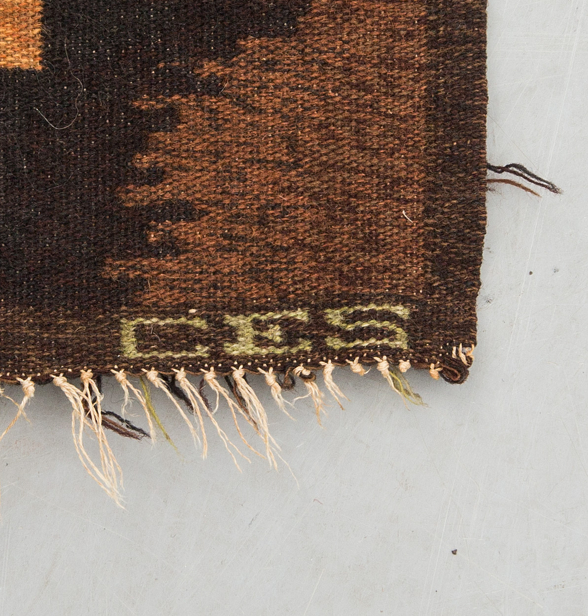 VÄVNAD, gobelängteknik, 1900-talets mitt. Signerad CES (Carl Edvin ...