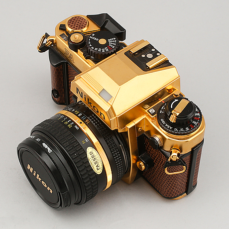 NIKON FA, gold camera grand prix 84 edition, förgylld, 1984. - Bukowskis