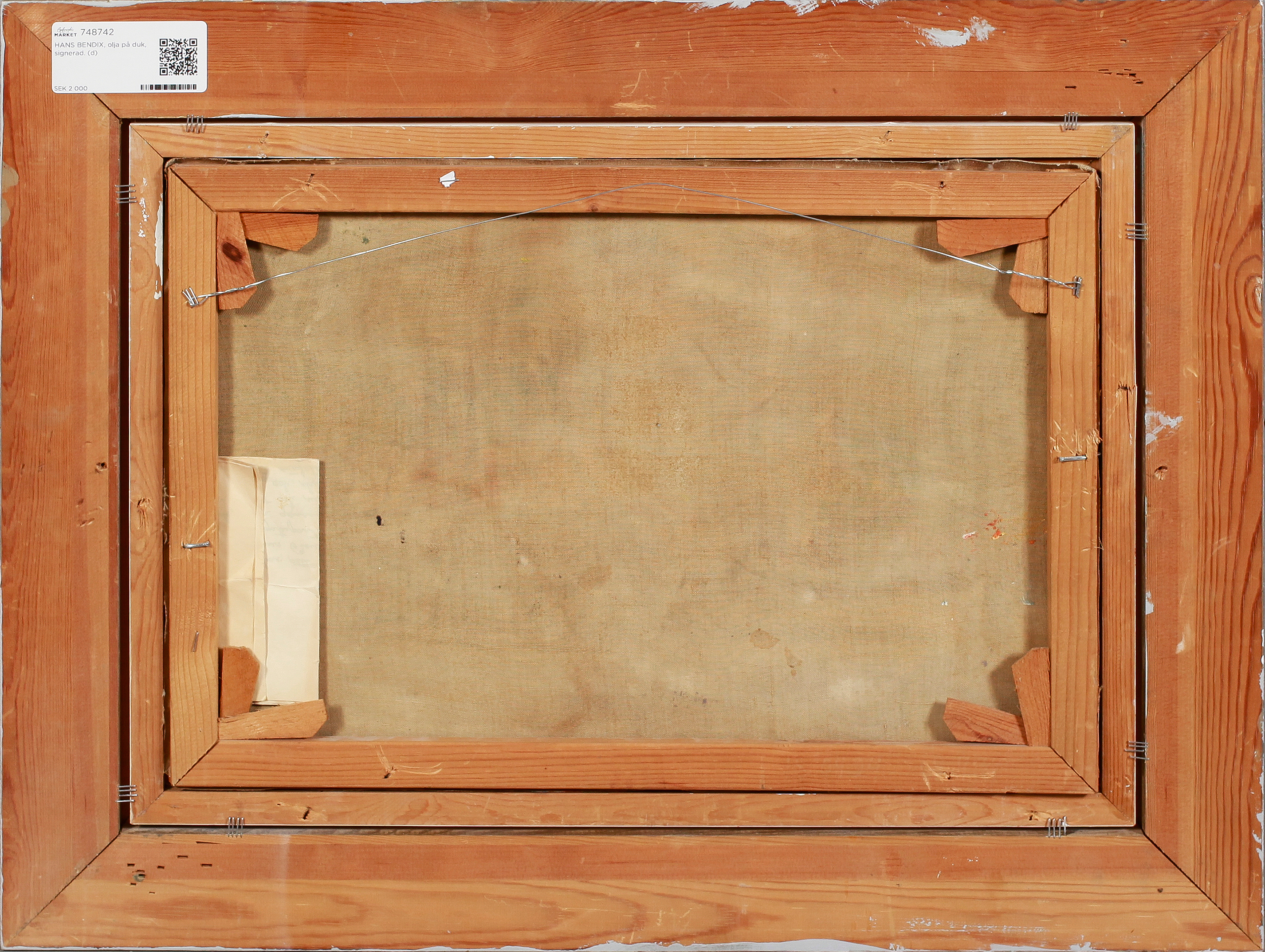 HANS BENDIX, olja på duk, signerad. - Bukowskis