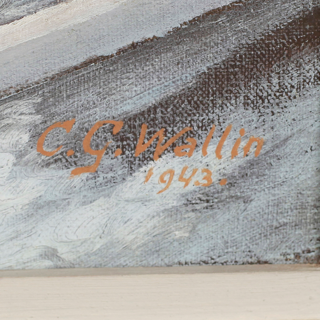 CARL GEORG WALLIN, olja på duk, signerad och daterad 1943. - Bukowskis