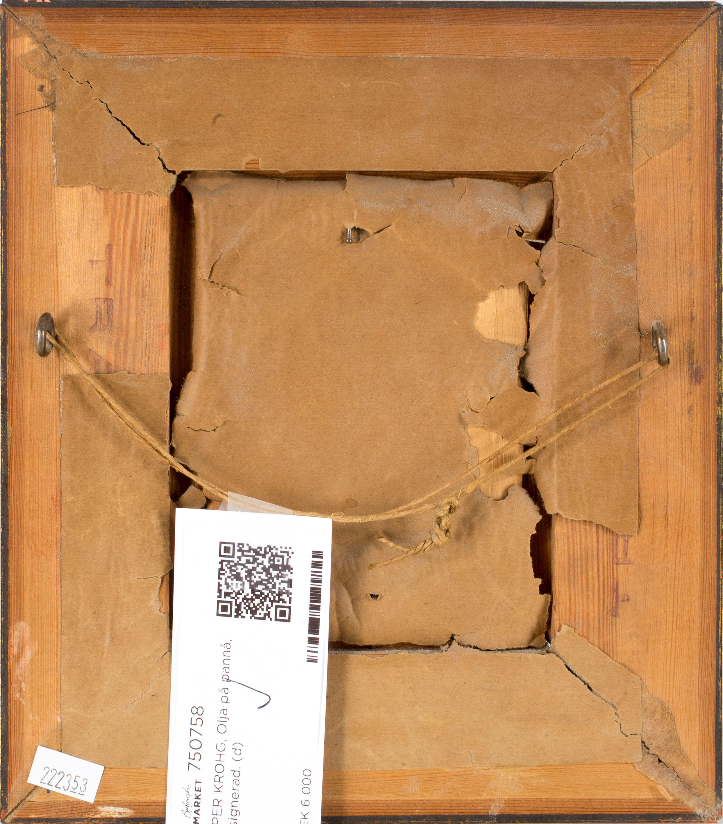 PER KROHG, Olja på pannå, signerad. - Bukowskis